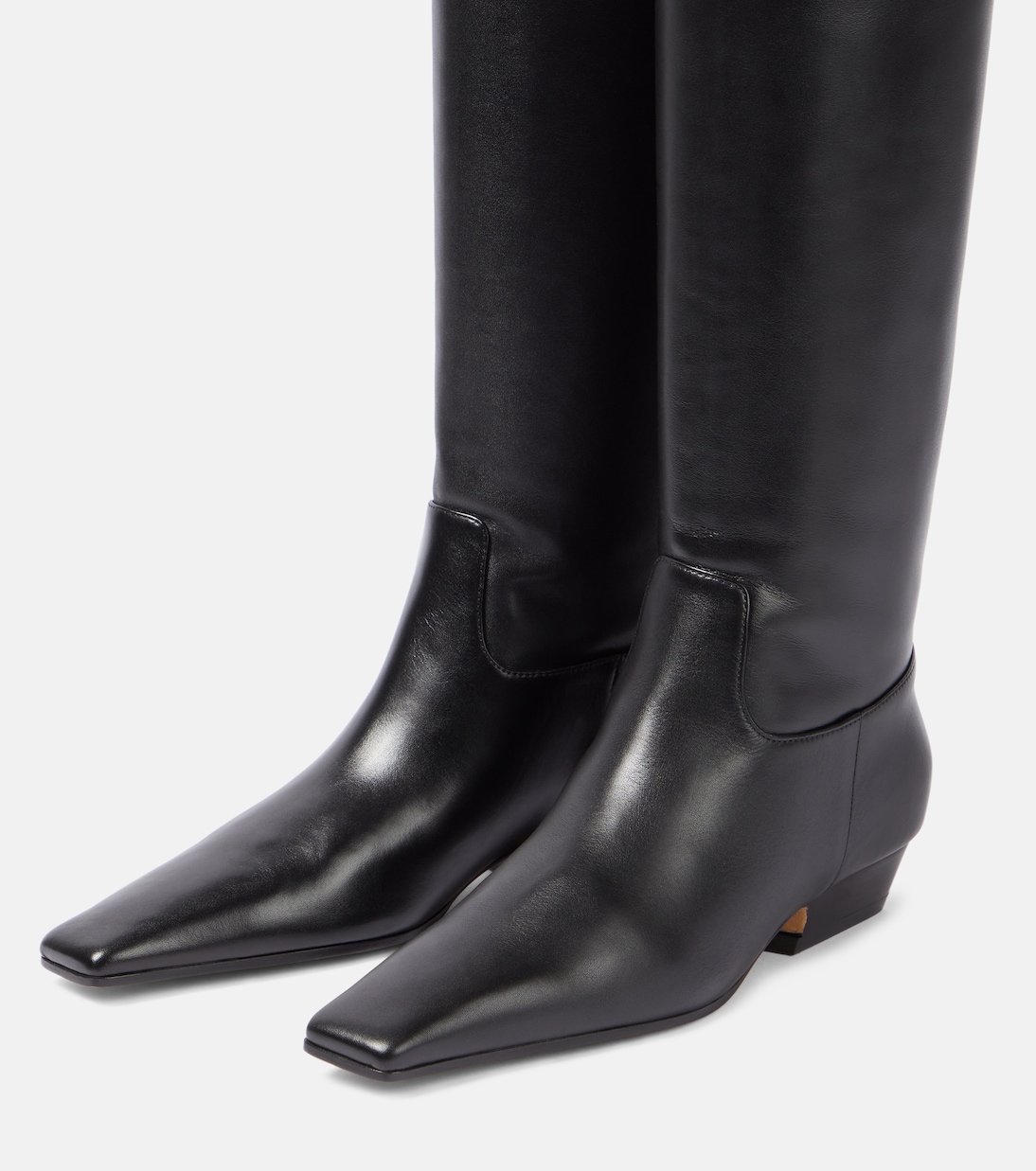Marfa leather knee-high boots in black - Khaite | Mytheresa