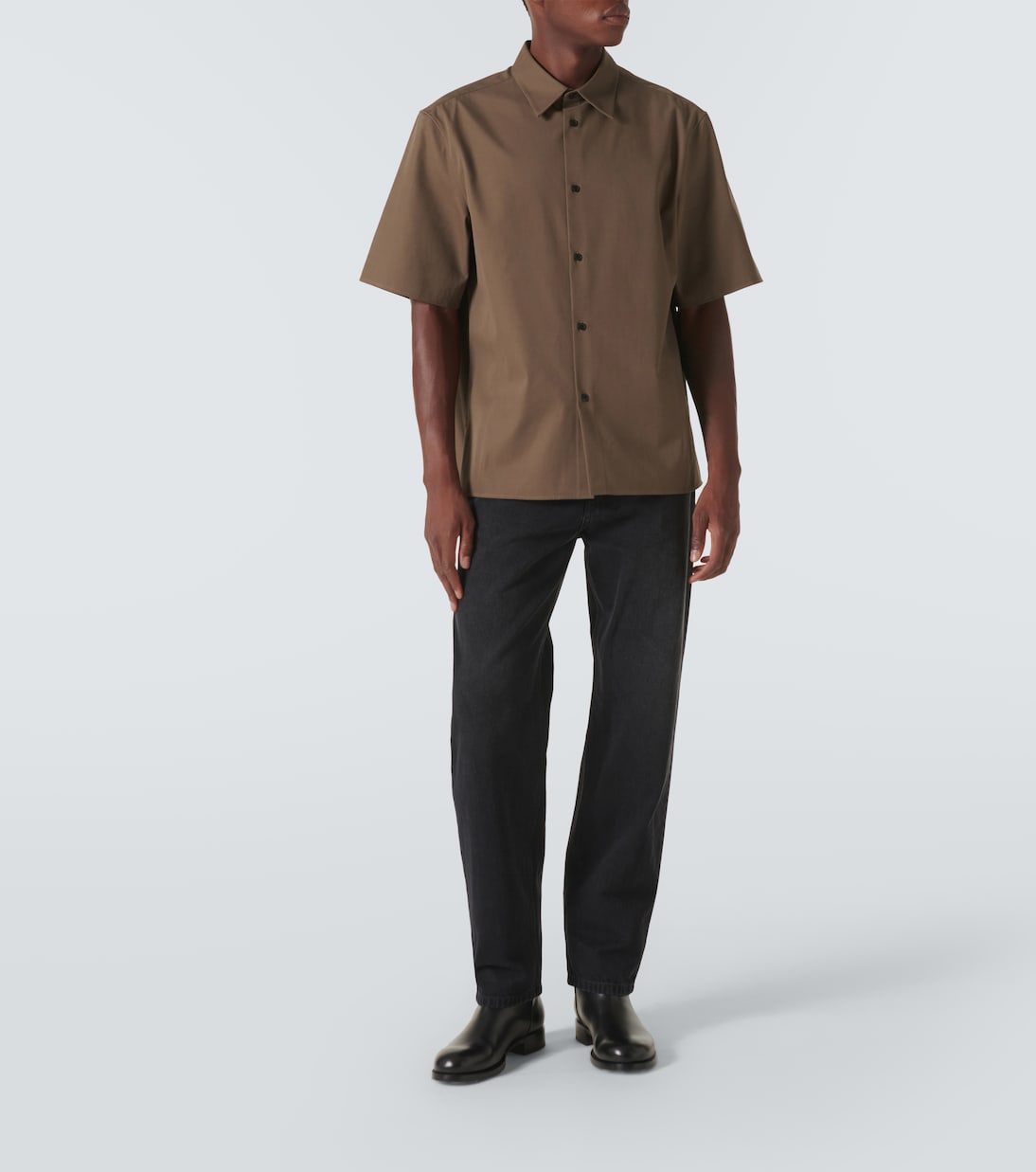 Patrick cotton shirt in green - The Row | Mytheresa