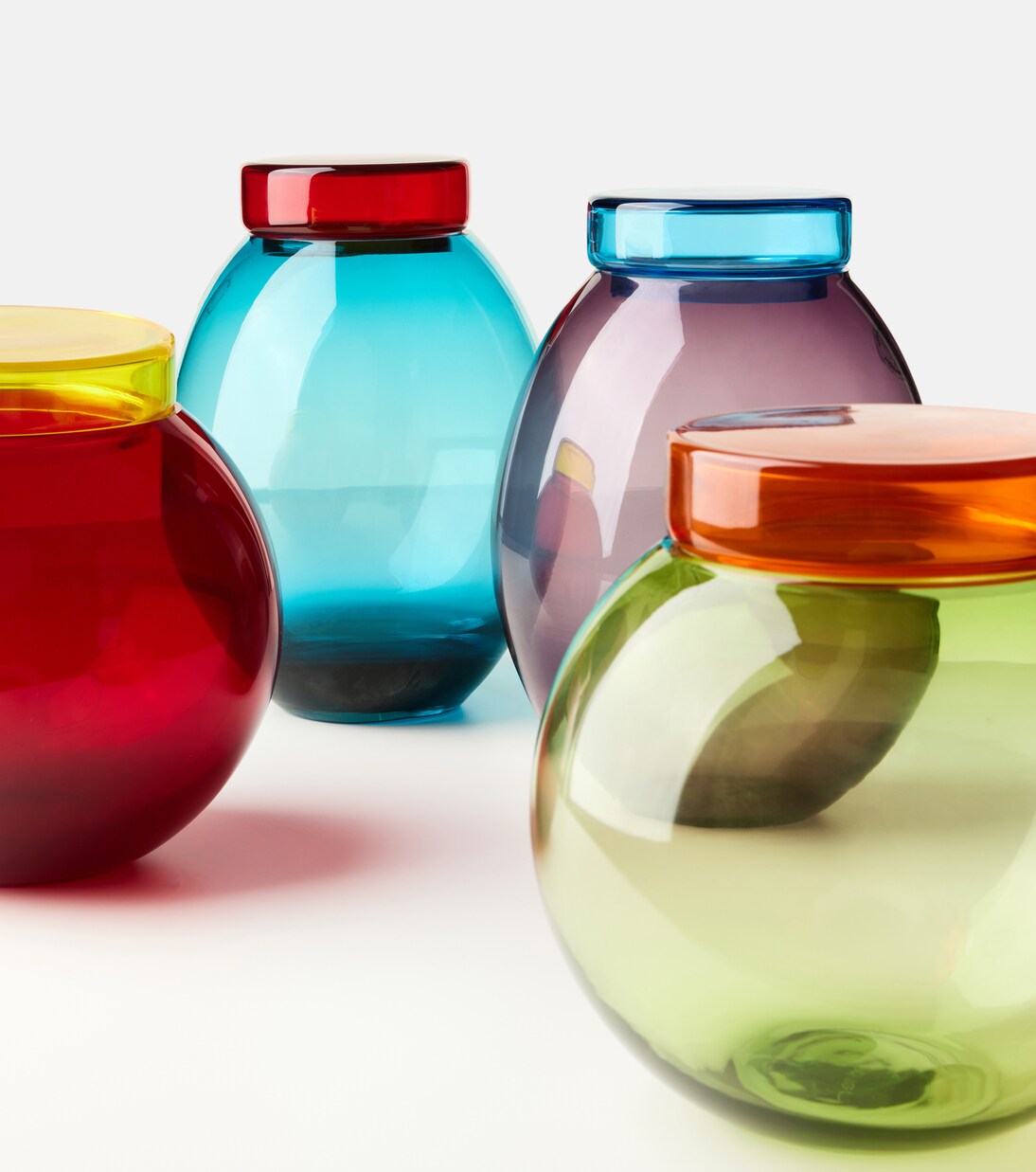 Bloated Caps And Jars set of 4 containers in multicoloured - Polspotten ...