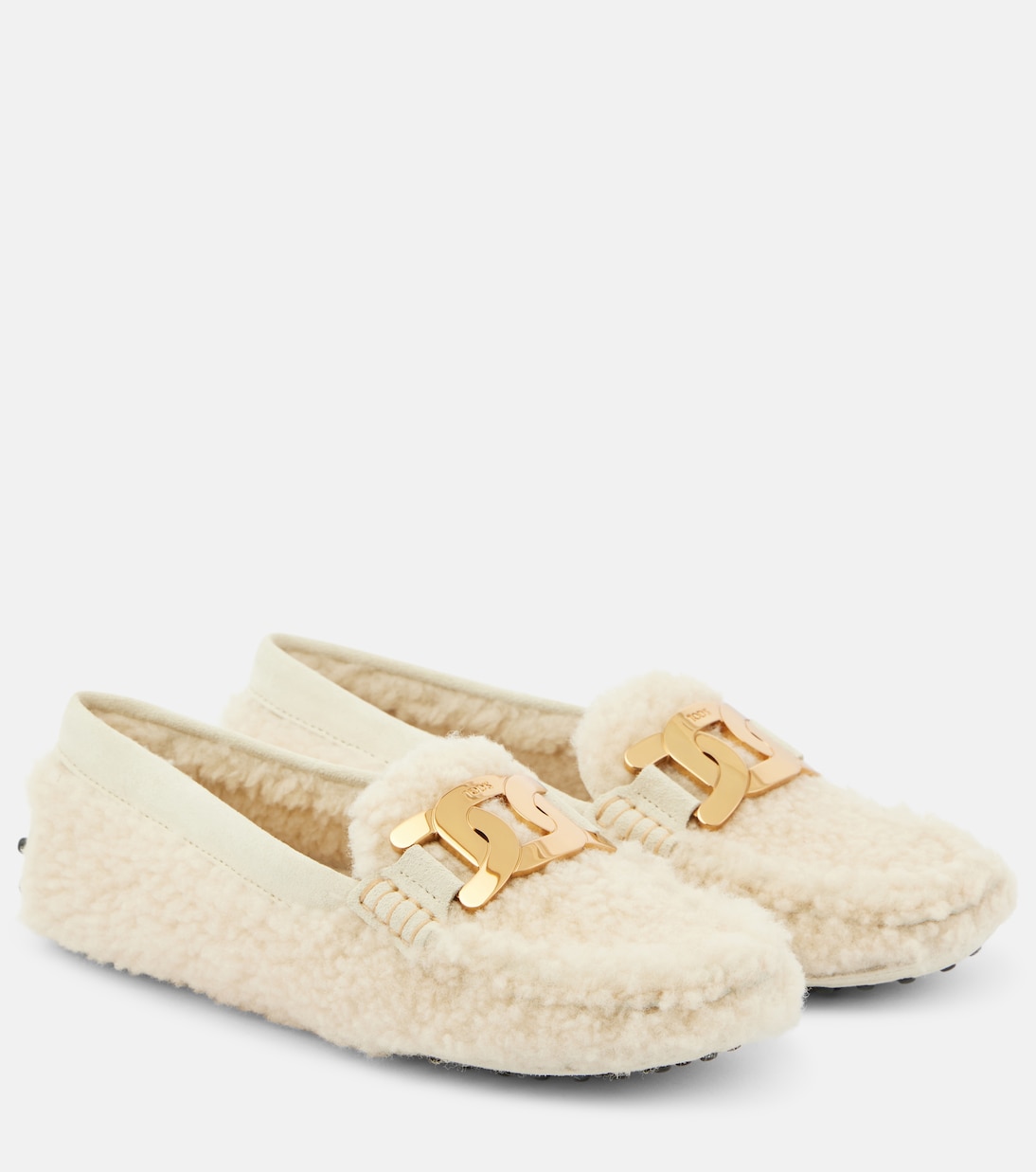 Shearling loafers in white - Tods | Mytheresa