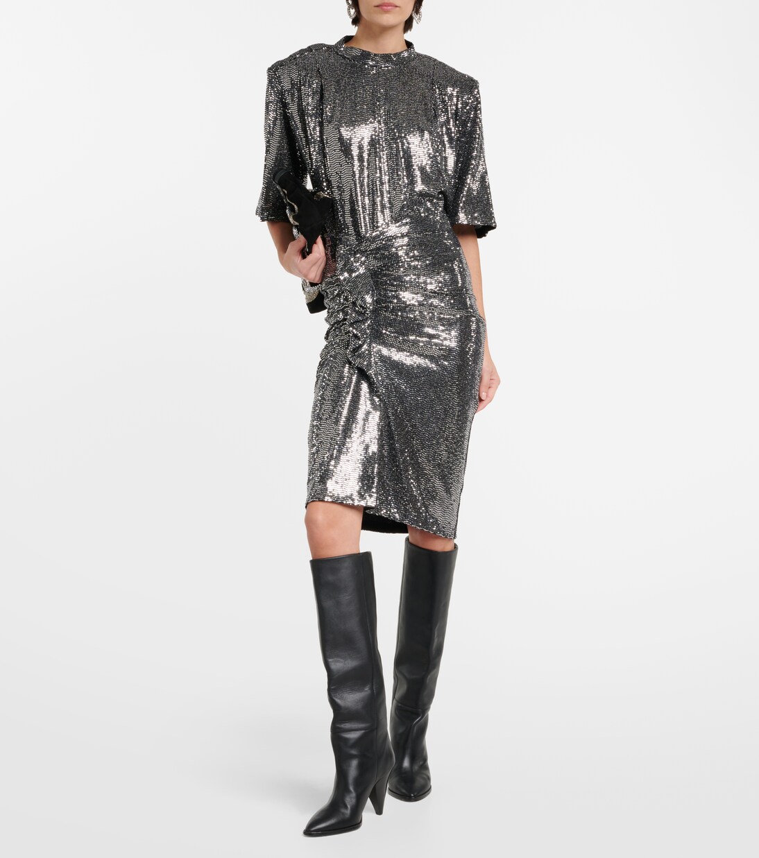 Dolene ruffled sequined tulle skirt in metallic - Marant Etoile | Mytheresa