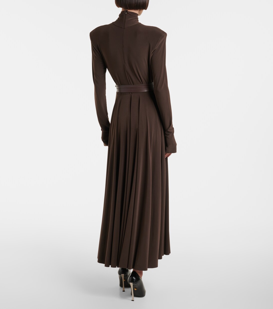 Knitted maxi dress in brown - Norma Kamali | Mytheresa