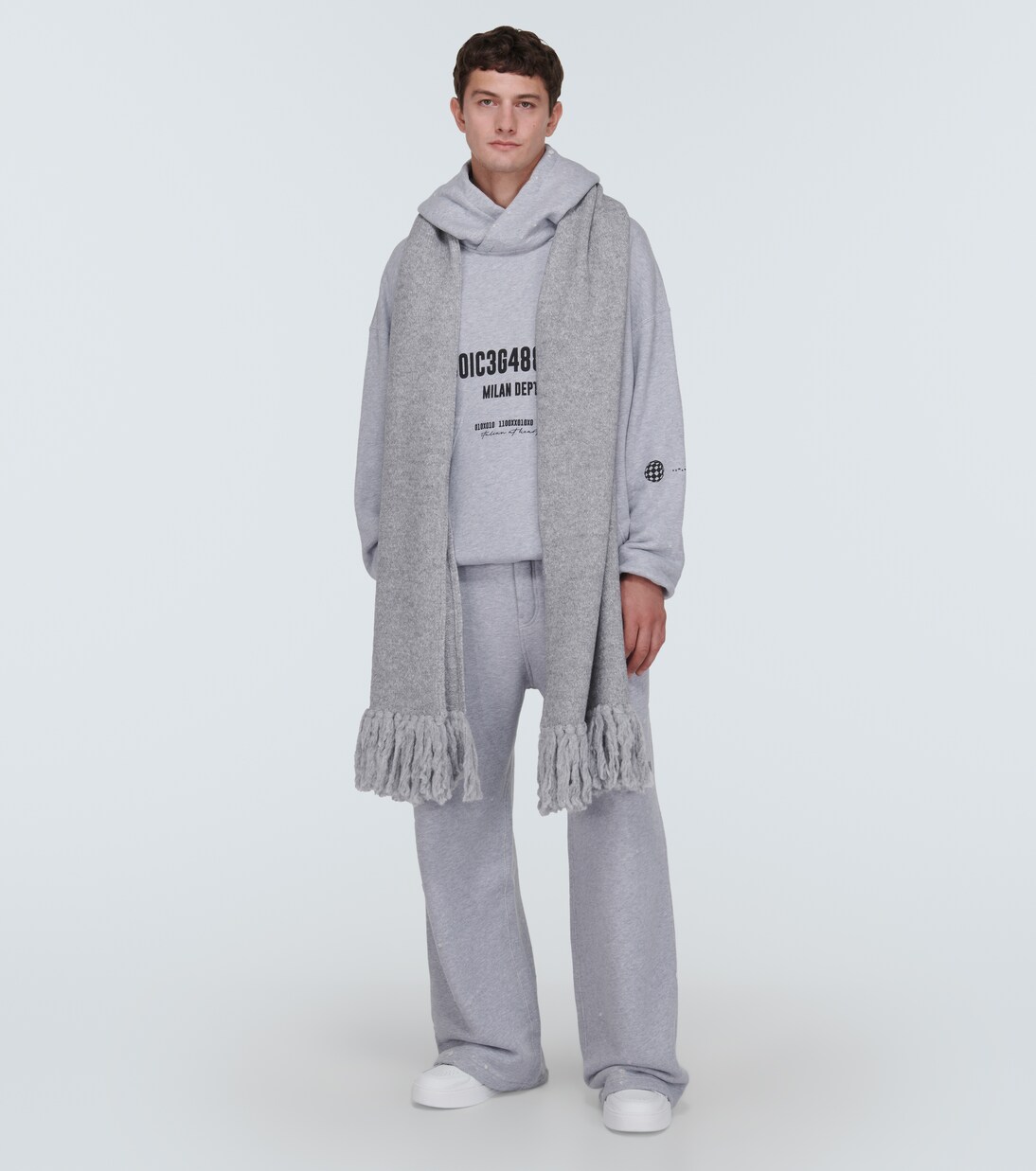 Technical wool-blend scarf in grey - Dolce Gabbana | Mytheresa
