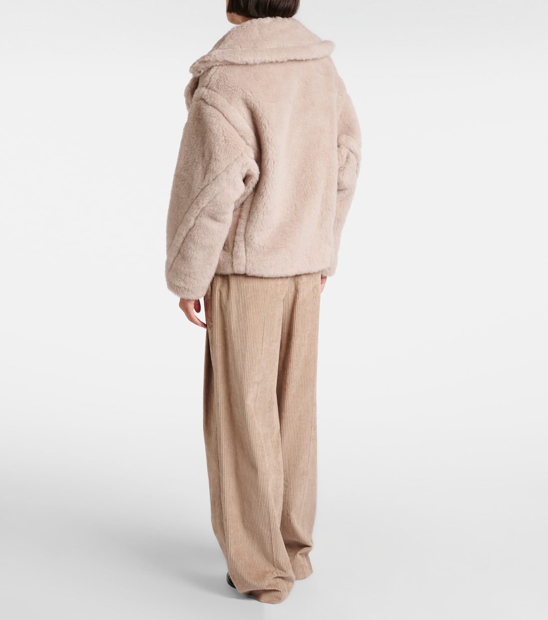 Radice alpaca, wool, and silk teddy jacket in beige - Max Mara | Mytheresa