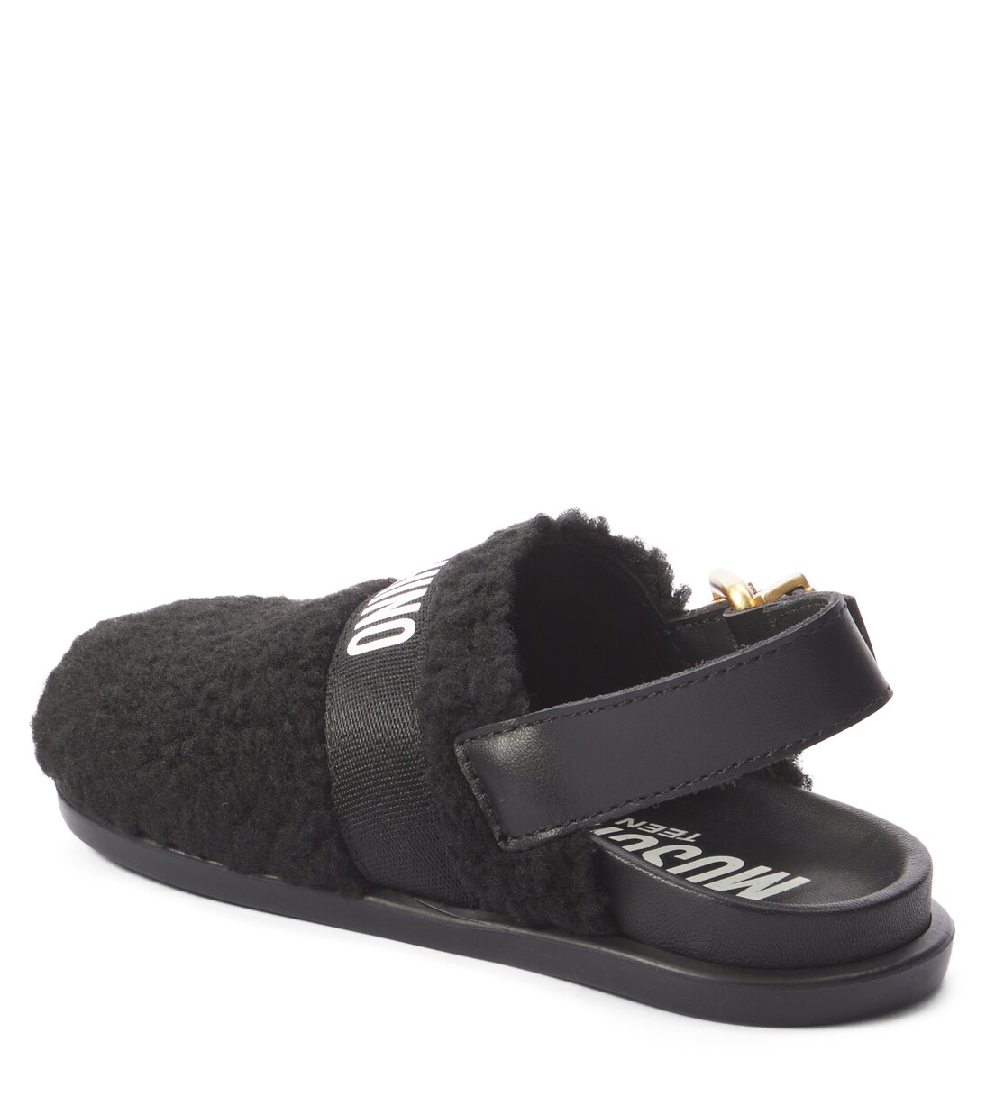 Logo slingback clogs in black - Moschino Kids | Mytheresa