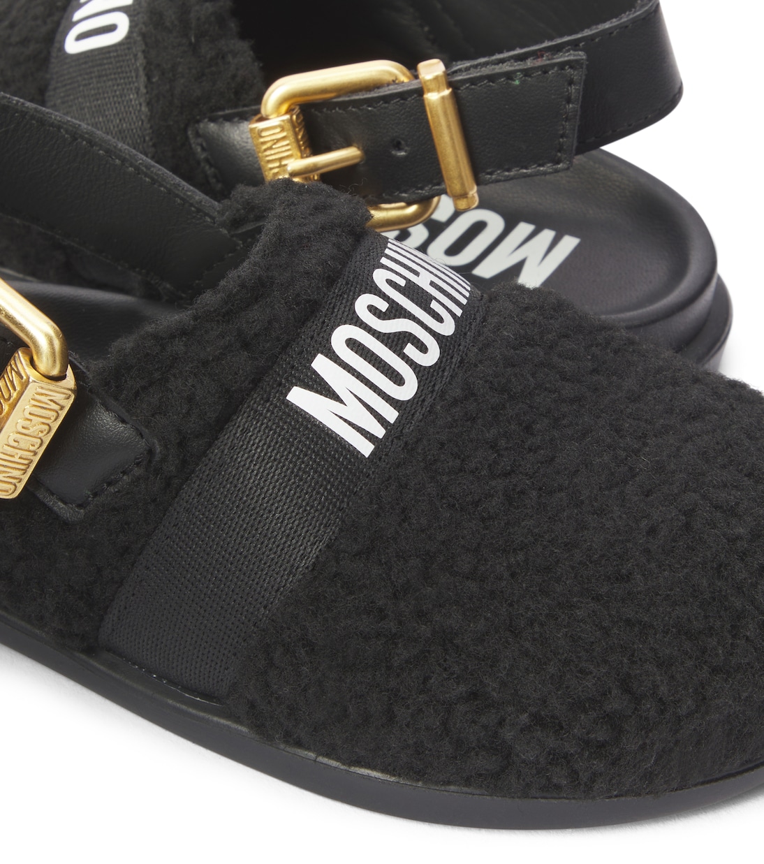 Logo slingback clogs in black - Moschino Kids | Mytheresa