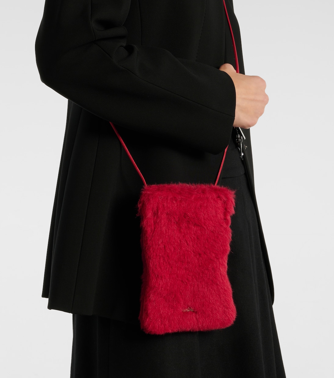 Crossy teddy phone pouch in red - Max Mara | Mytheresa