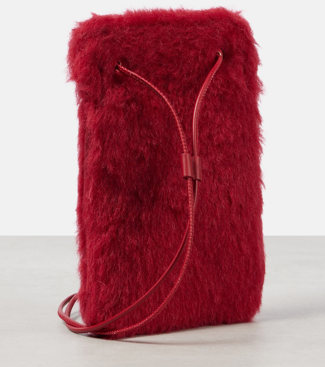Crossy teddy phone pouch in red - Max Mara | Mytheresa