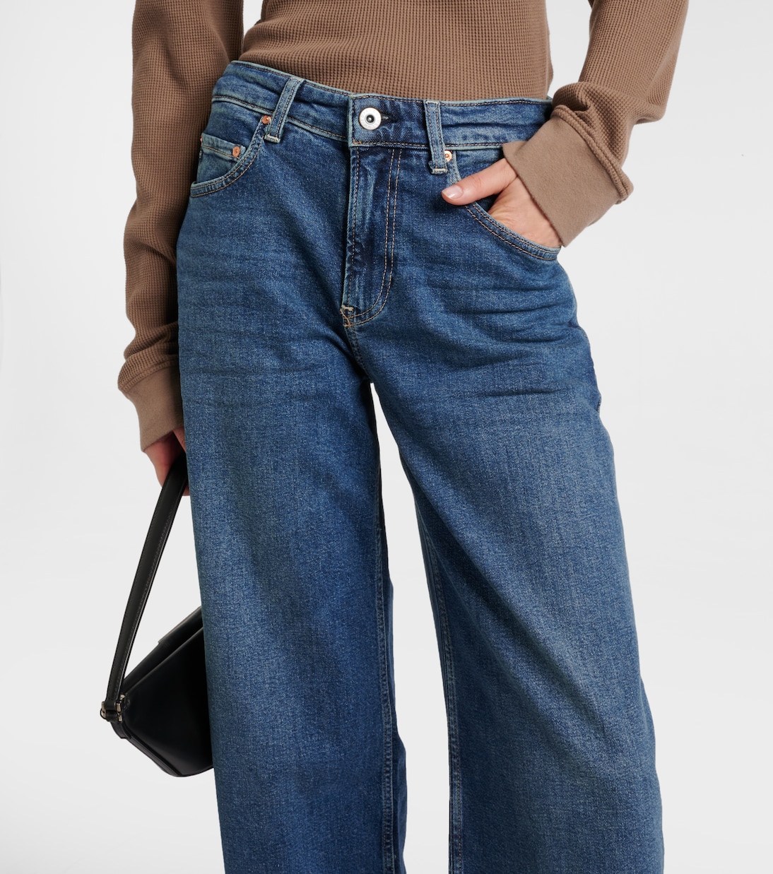 High-rise wide-leg jeans in blue - AG Jeans | Mytheresa