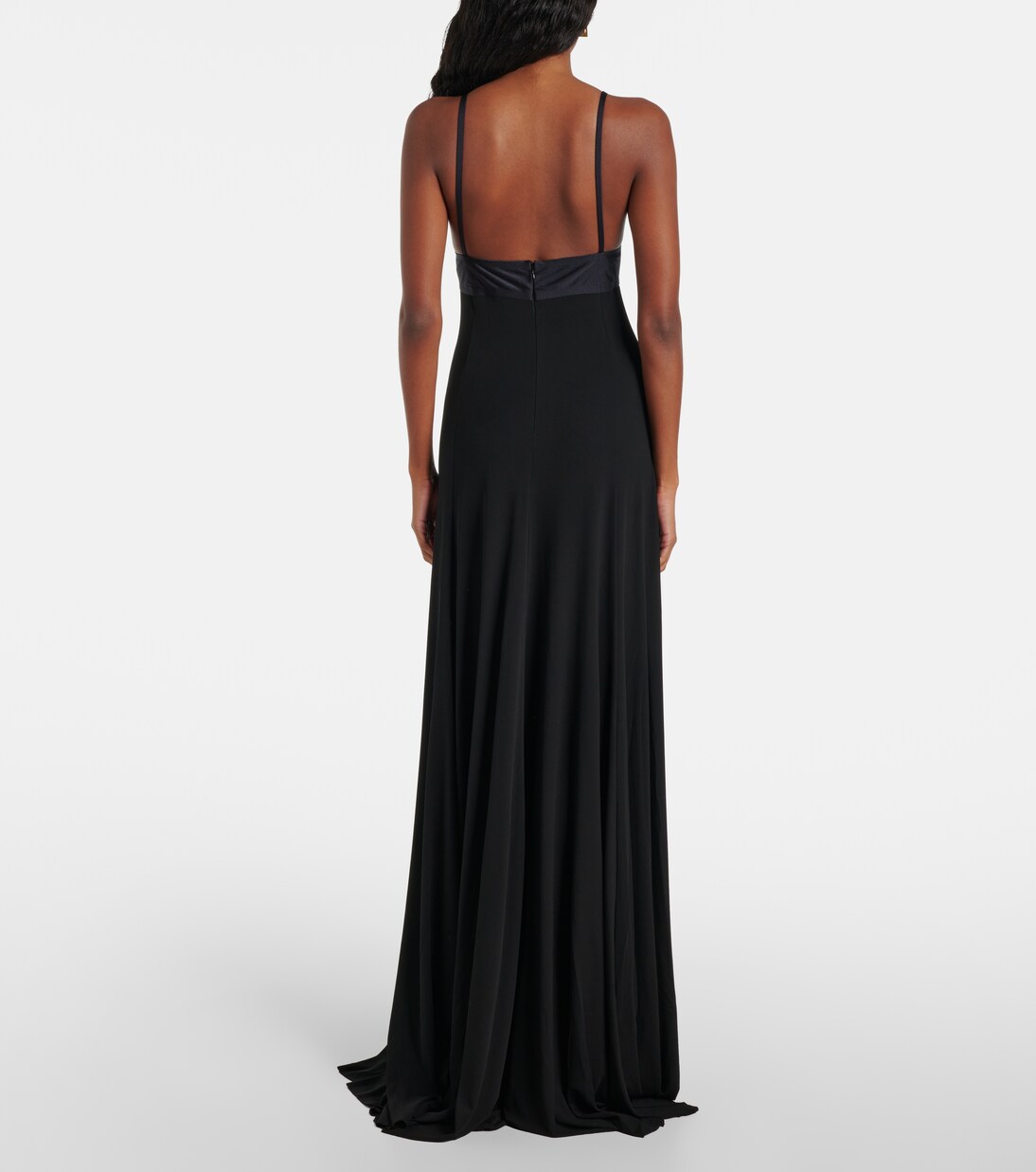Spallina jersey gown in black - Jacquemus | Mytheresa