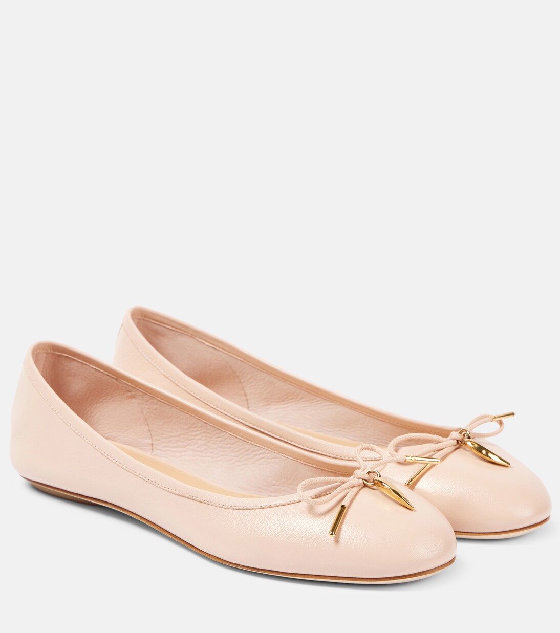 Iris leather ballet flats in pink - Chloe | Mytheresa