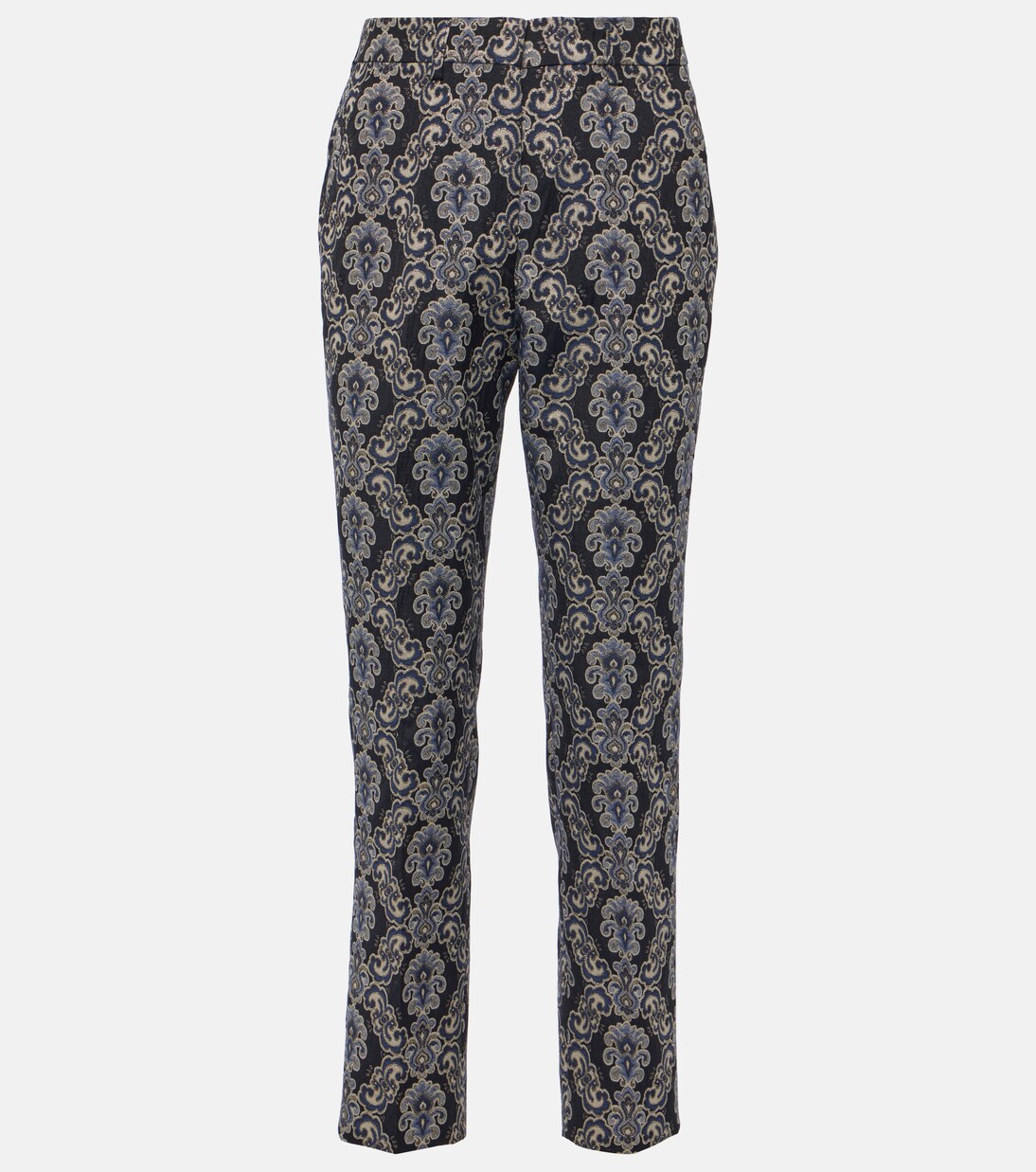 High-Rise-Hose aus Jacquard in Blau - Etro | Mytheresa