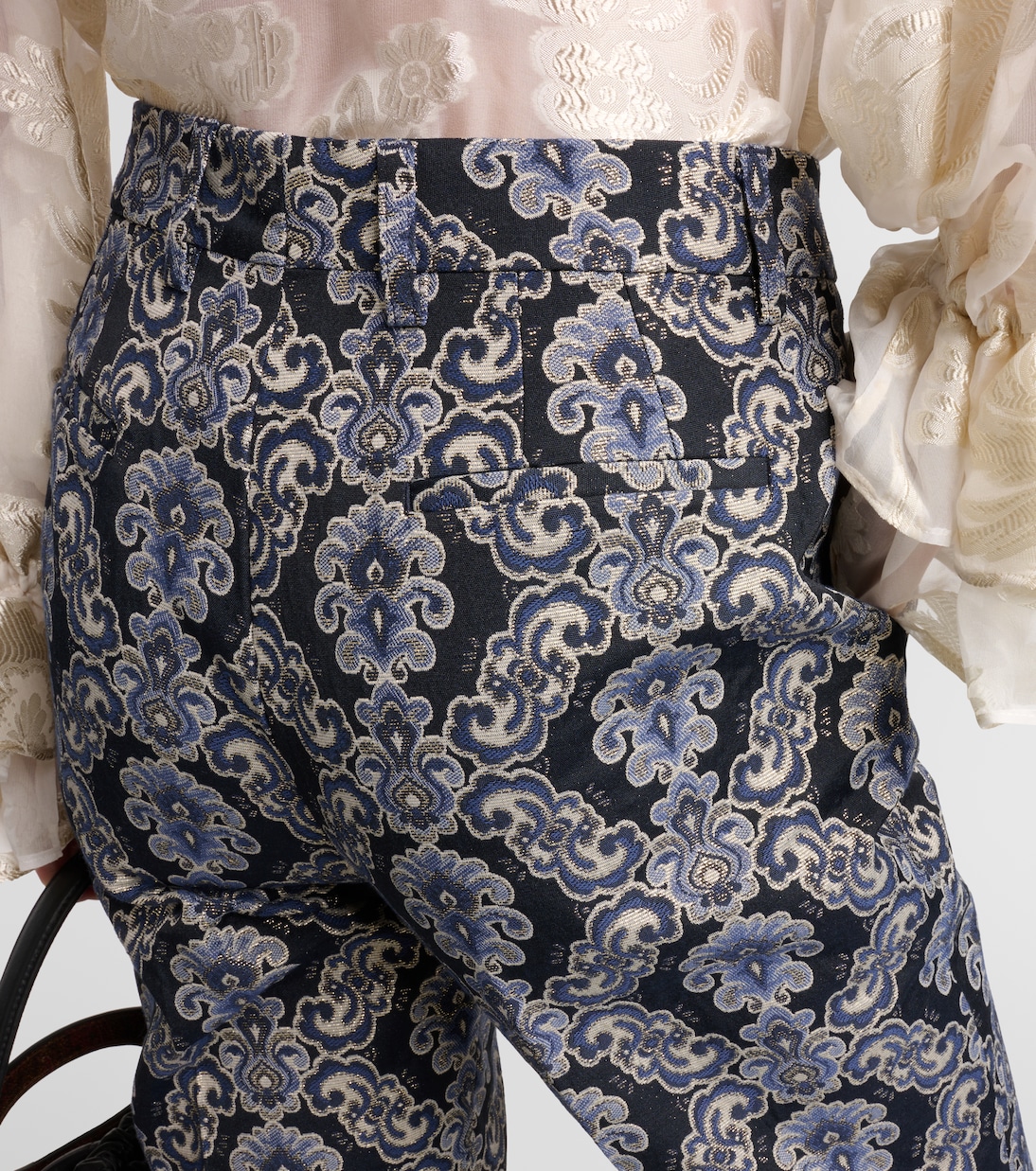 High-Rise-Hose aus Jacquard in Blau - Etro | Mytheresa