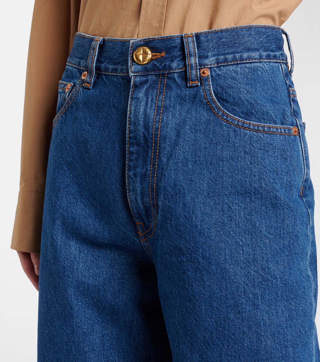 Java high-rise wide-leg jeans in blue - Blaze Milano | Mytheresa