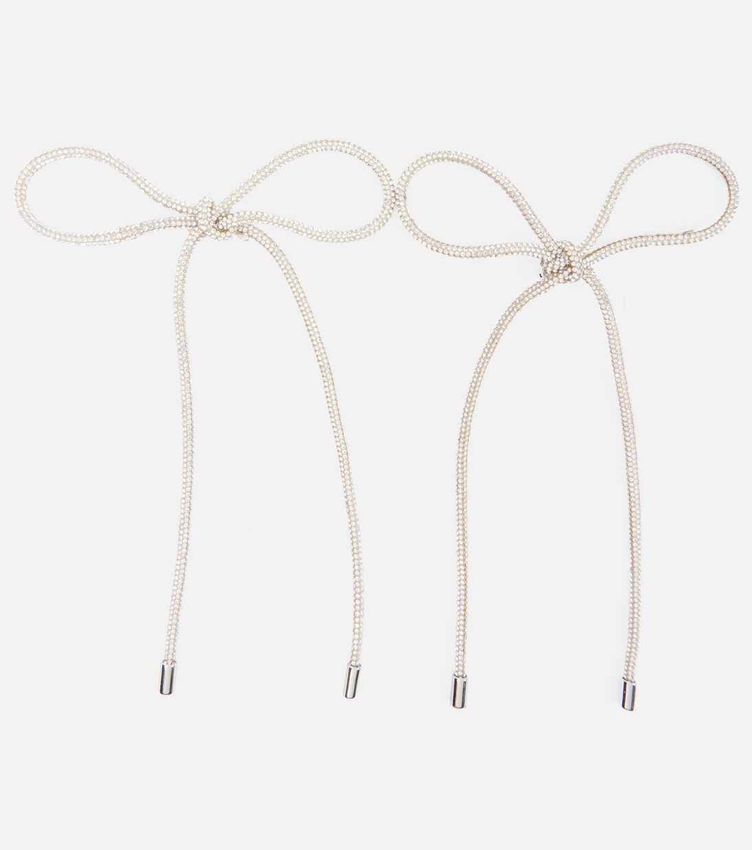 Ava set of 2 bow-detail bobby pins in silver - Jennifer Behr | Mytheresa