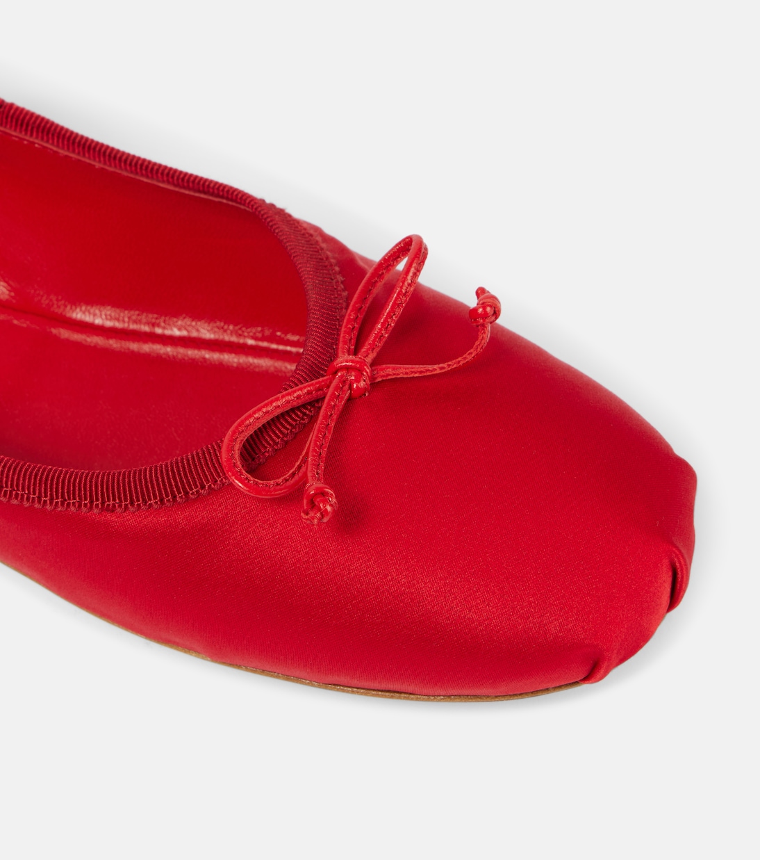 Satin ballet flats in red - Miu Miu | Mytheresa