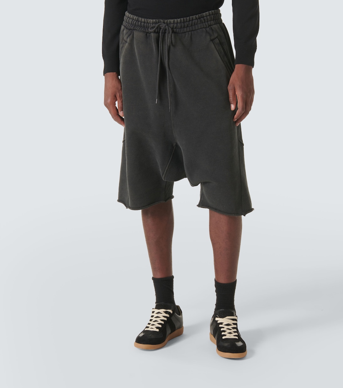 Heavy cotton jersey shorts in black - Entire Studios | Mytheresa