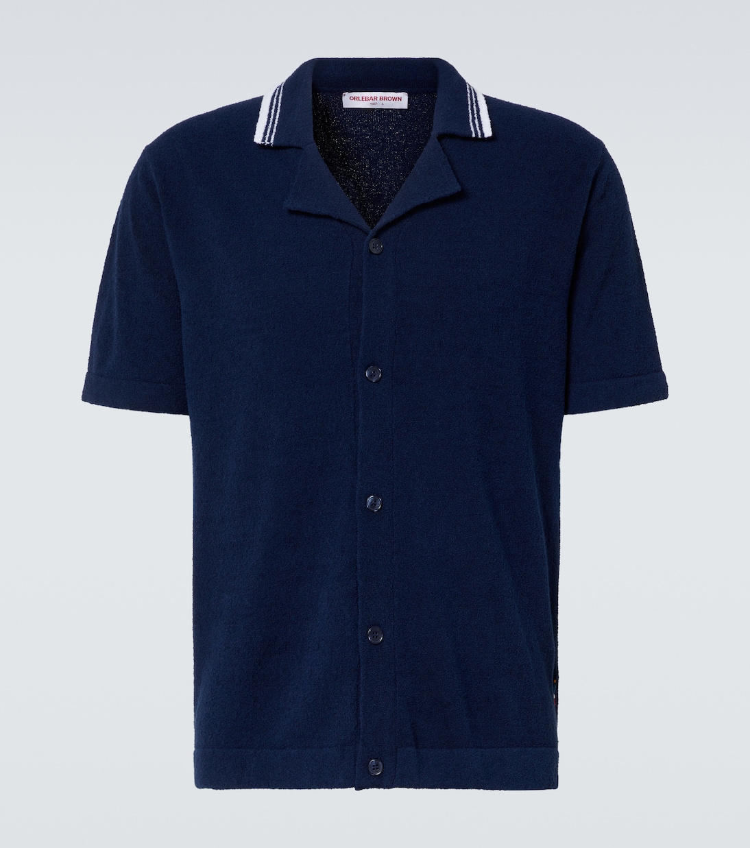Tiernan cotton-blend bouclé shirt in blue - Orlebar Brown | Mytheresa