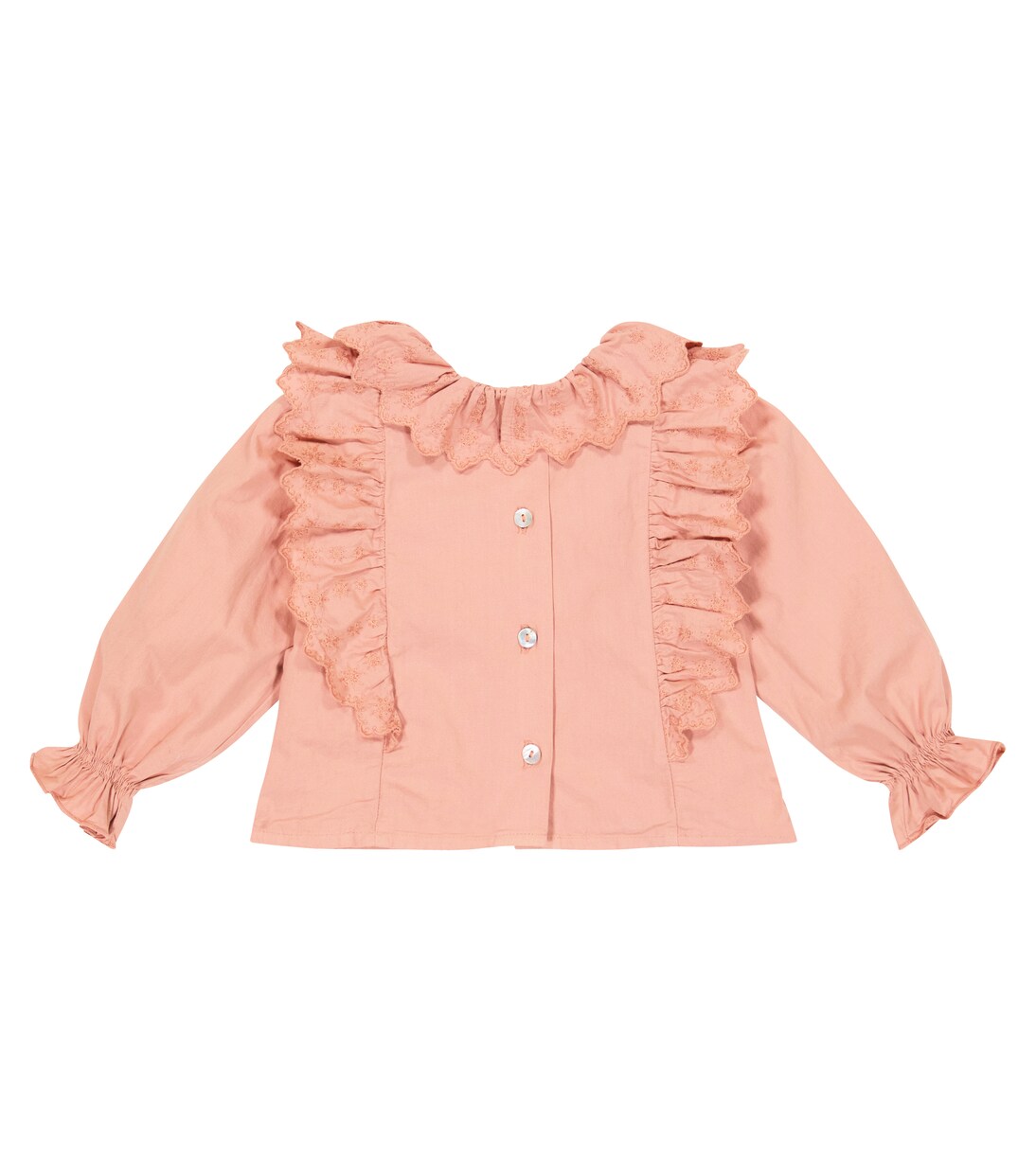 Baby Manon embroidered cotton blouse in pink - The New Society | Mytheresa