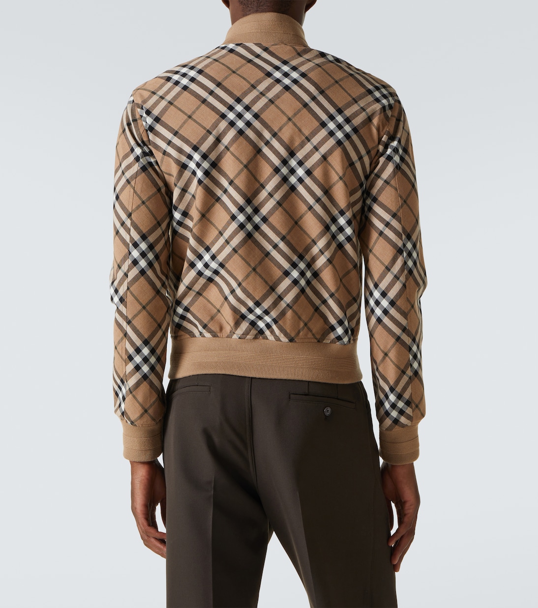 Burberry Check jacket in beige - Burberry | Mytheresa