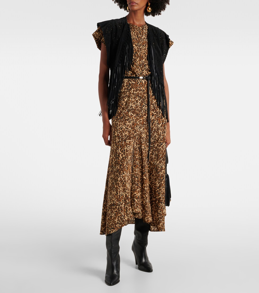 Edita fringed leather vest in black - Isabel Marant | Mytheresa
