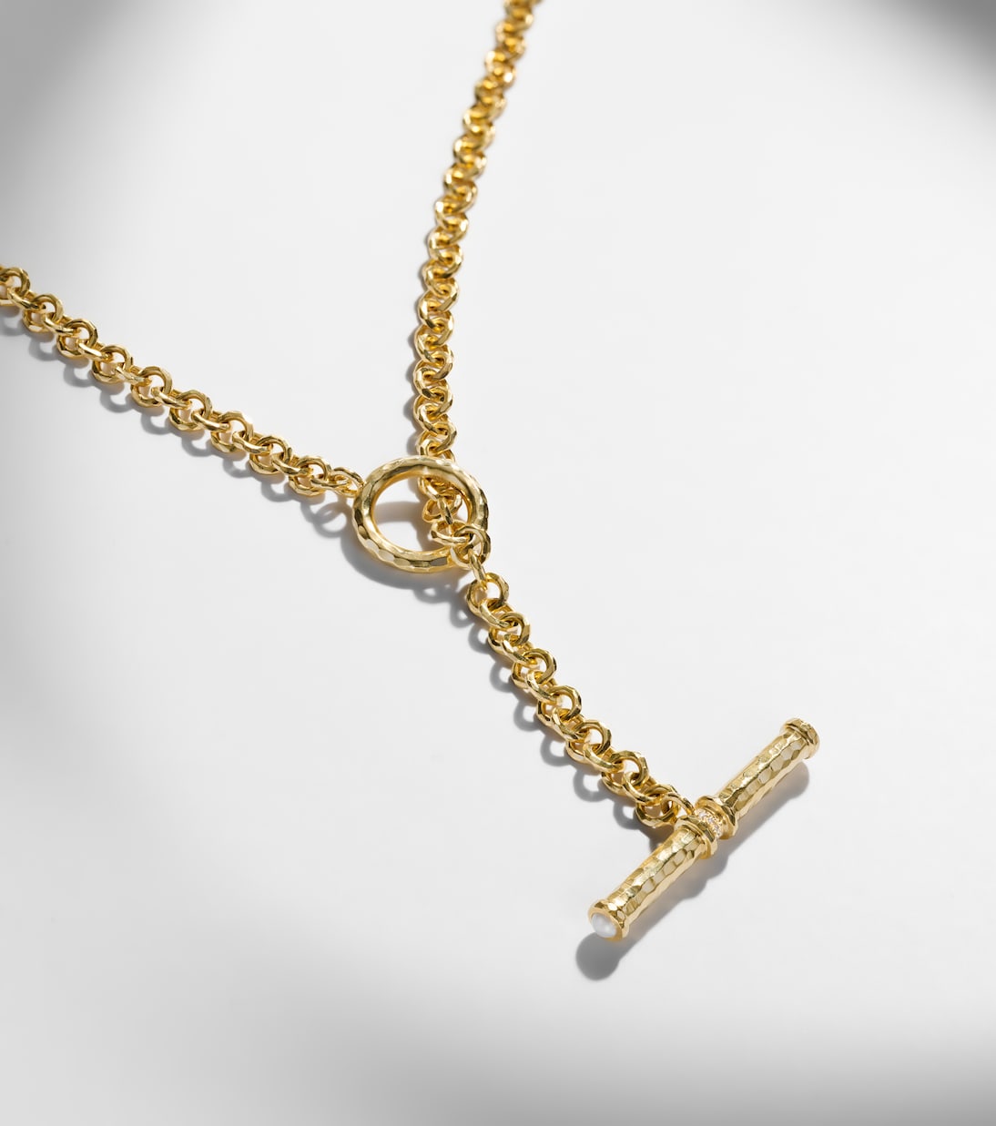 The Lower Coast 18kt gold chain necklace with diamonds and pearls in ...