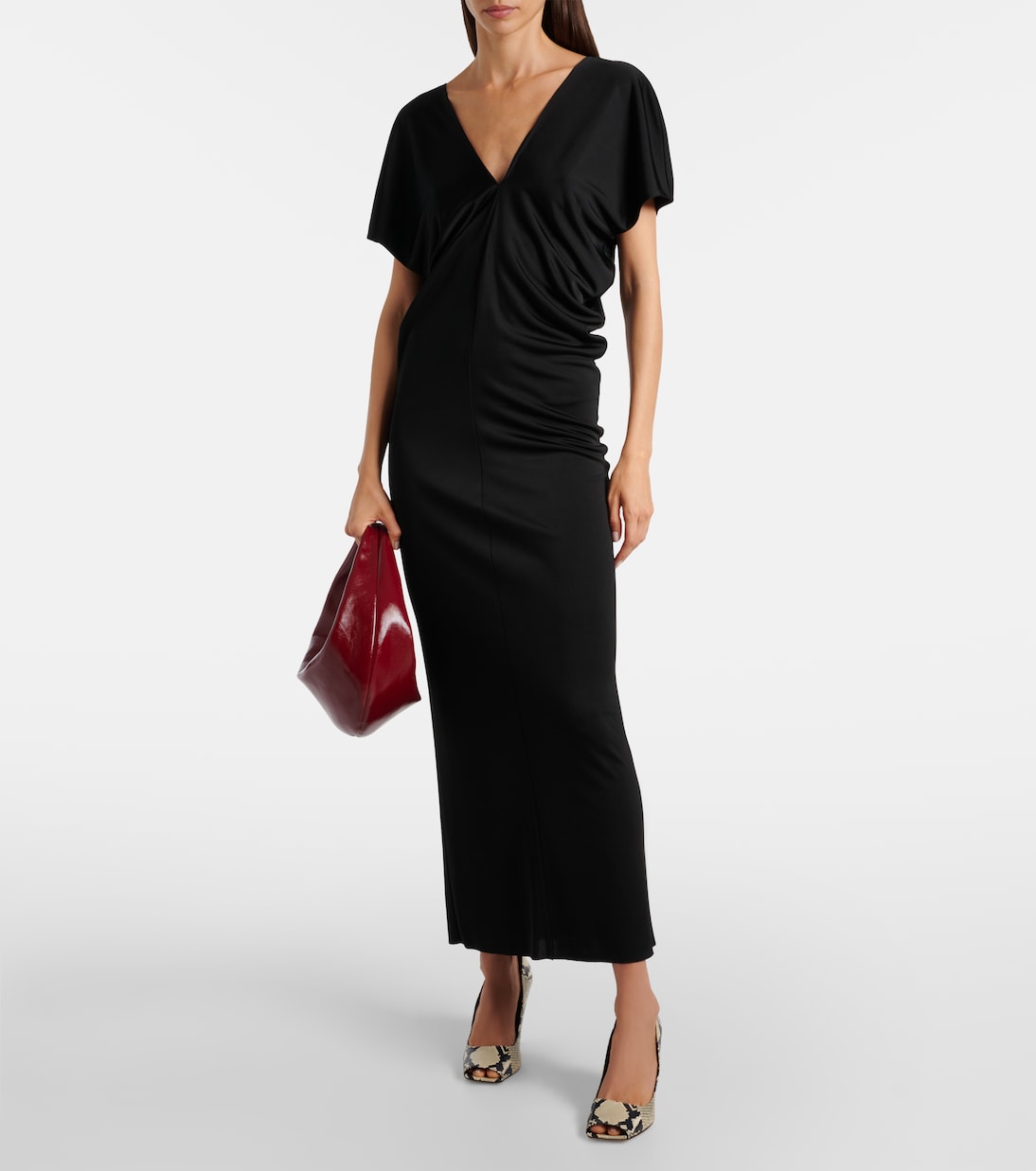 Cedar snake-effect leather pumps in grey - Khaite | Mytheresa