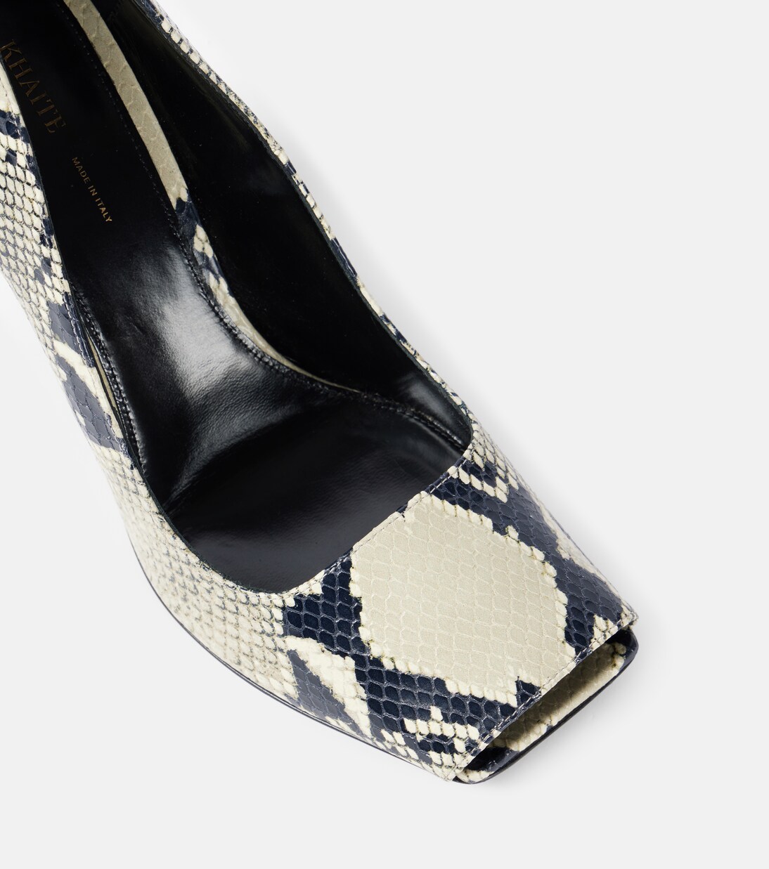 Cedar snake-effect leather pumps in grey - Khaite | Mytheresa