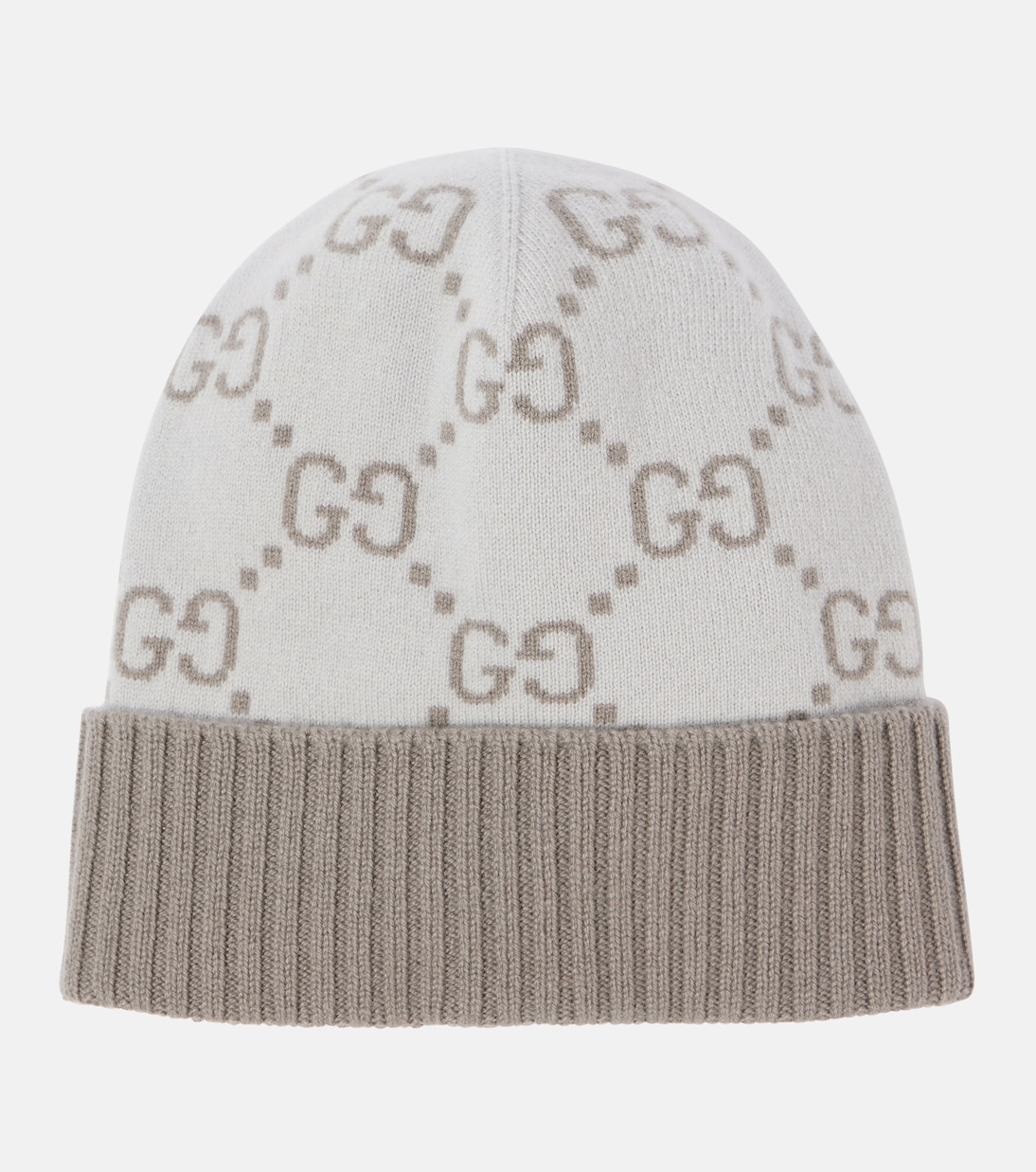 GG cashmere jacquard beanie in grey - Gucci | Mytheresa