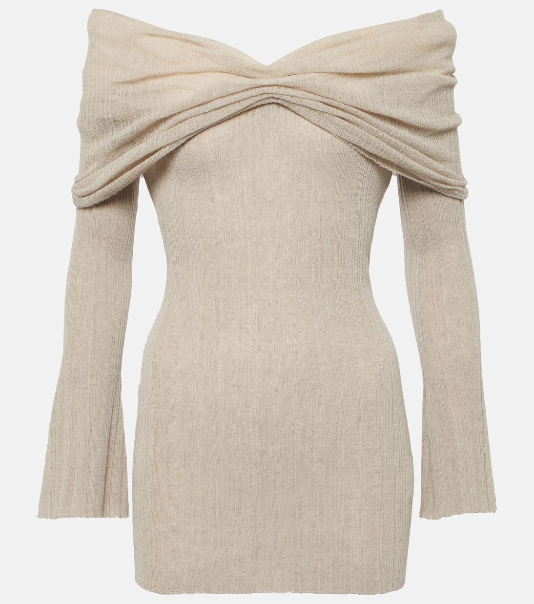 Tahuya linen-blend minidress in grey - Aya Muse | Mytheresa