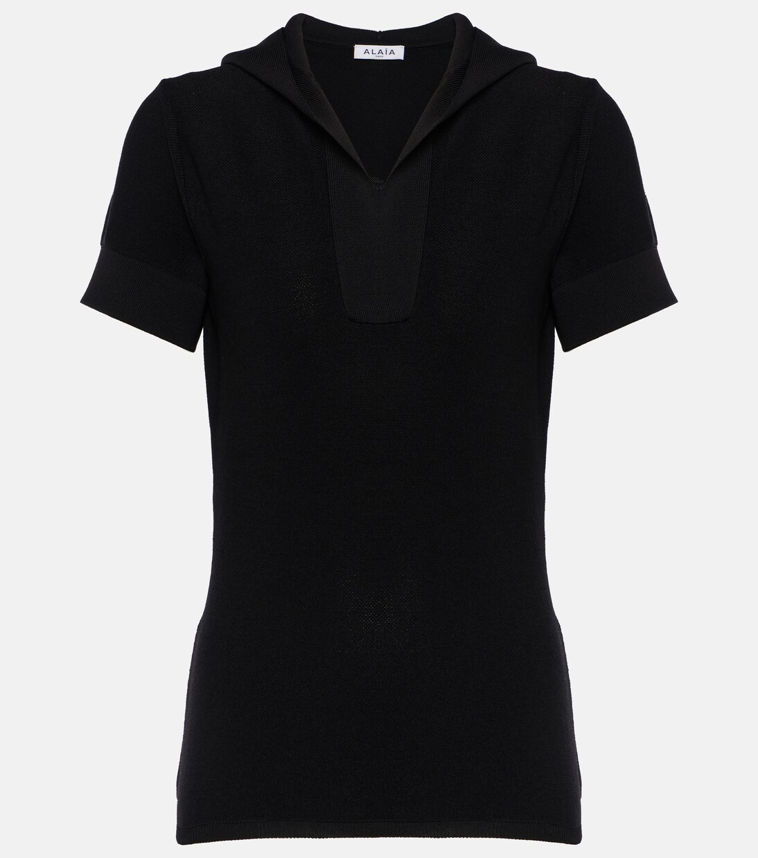 Cropped knit top in black - Alaia | Mytheresa