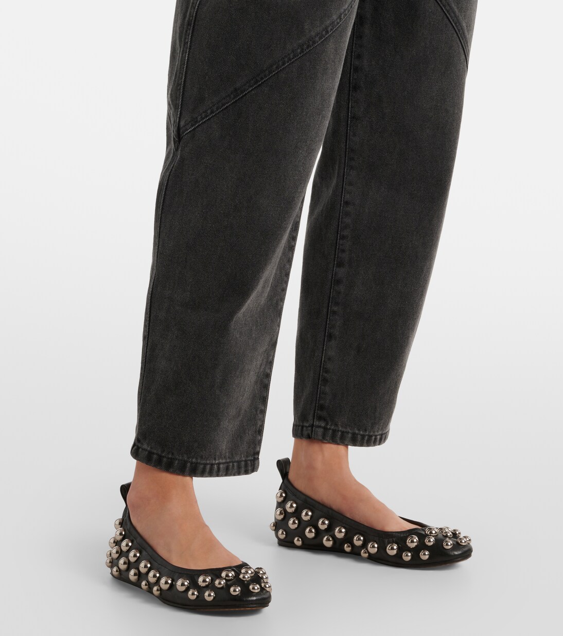 Belna leather ballet flats in black - Isabel Marant | Mytheresa