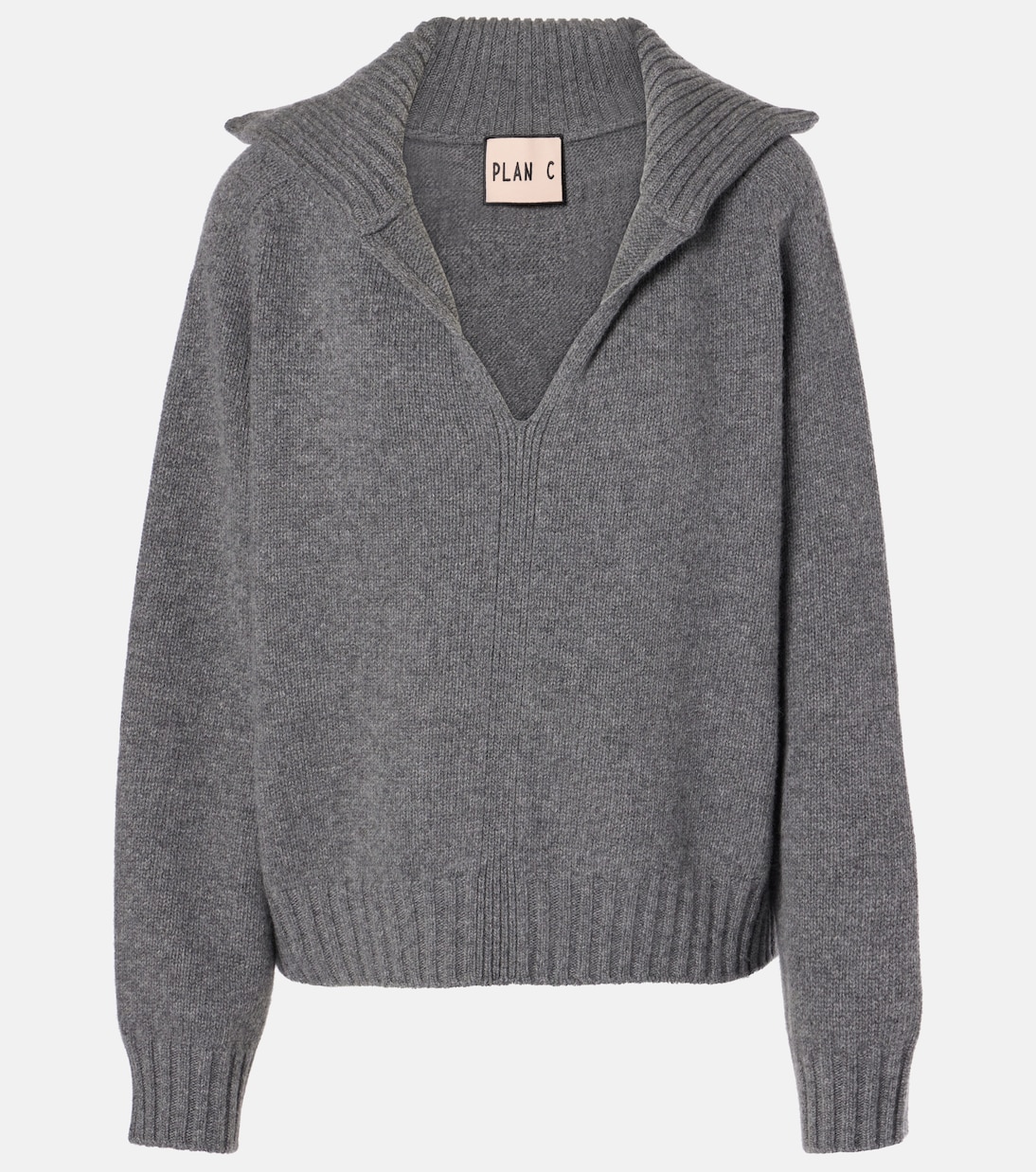 Wool and cashmere sweater in grey - Plan C | Mytheresa