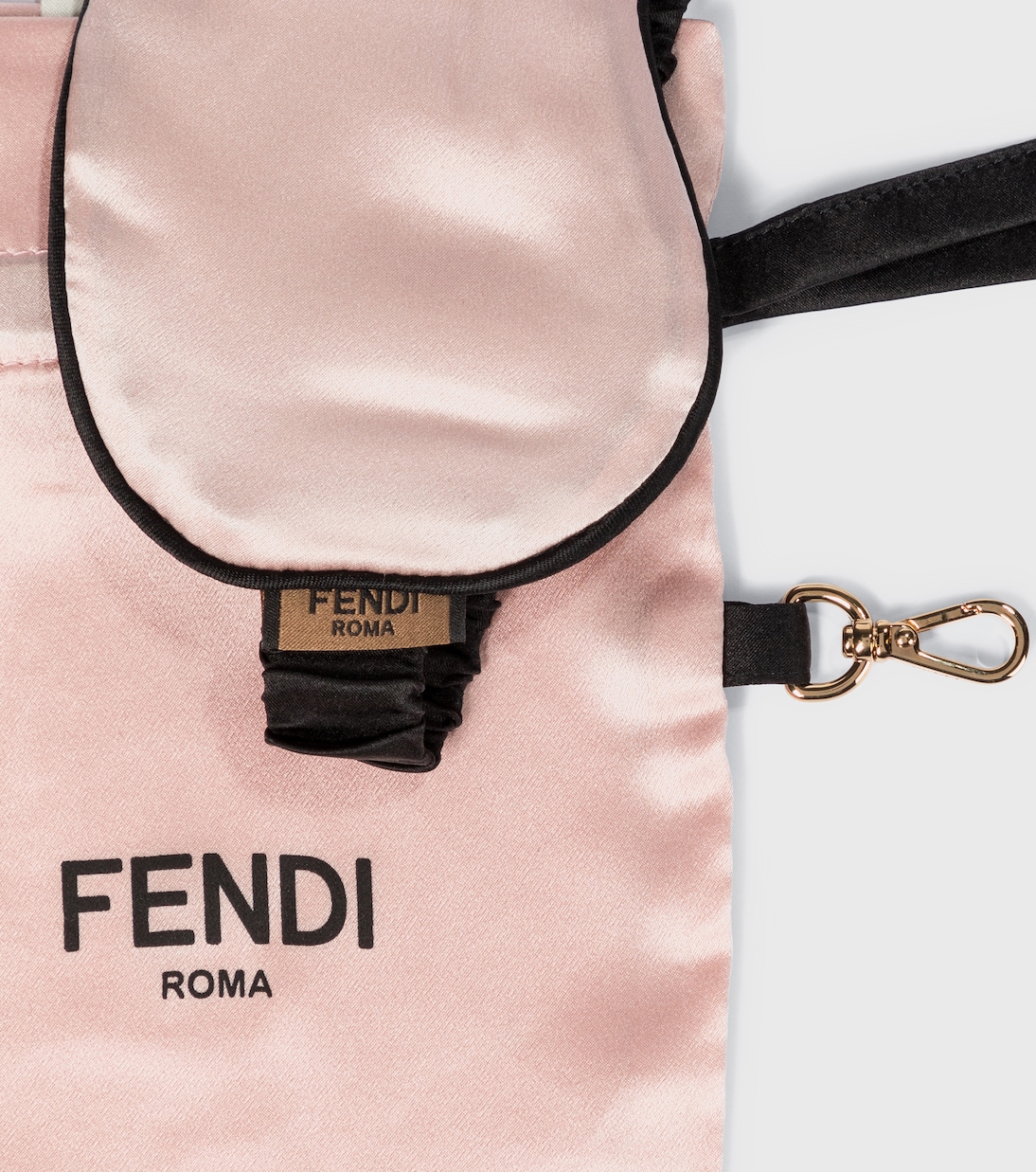 Silk satin eye mask in pink - Fendi | Mytheresa