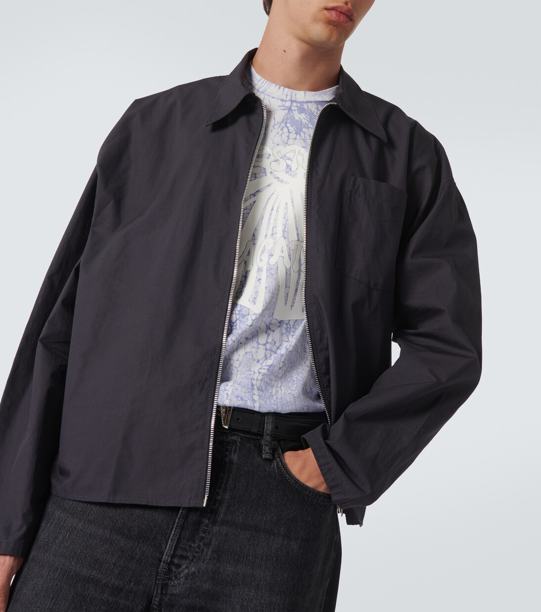 Soverio cotton poplin jacket in black - Acne Studios | Mytheresa