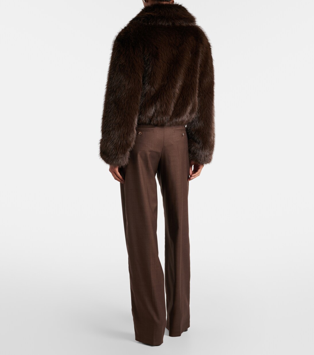 Hope faux fur jacket in brown - The Frankie Shop | Mytheresa