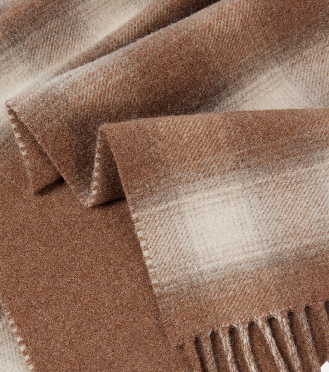 Tartan wool and cashmere scarf in brown - Loro Piana | Mytheresa