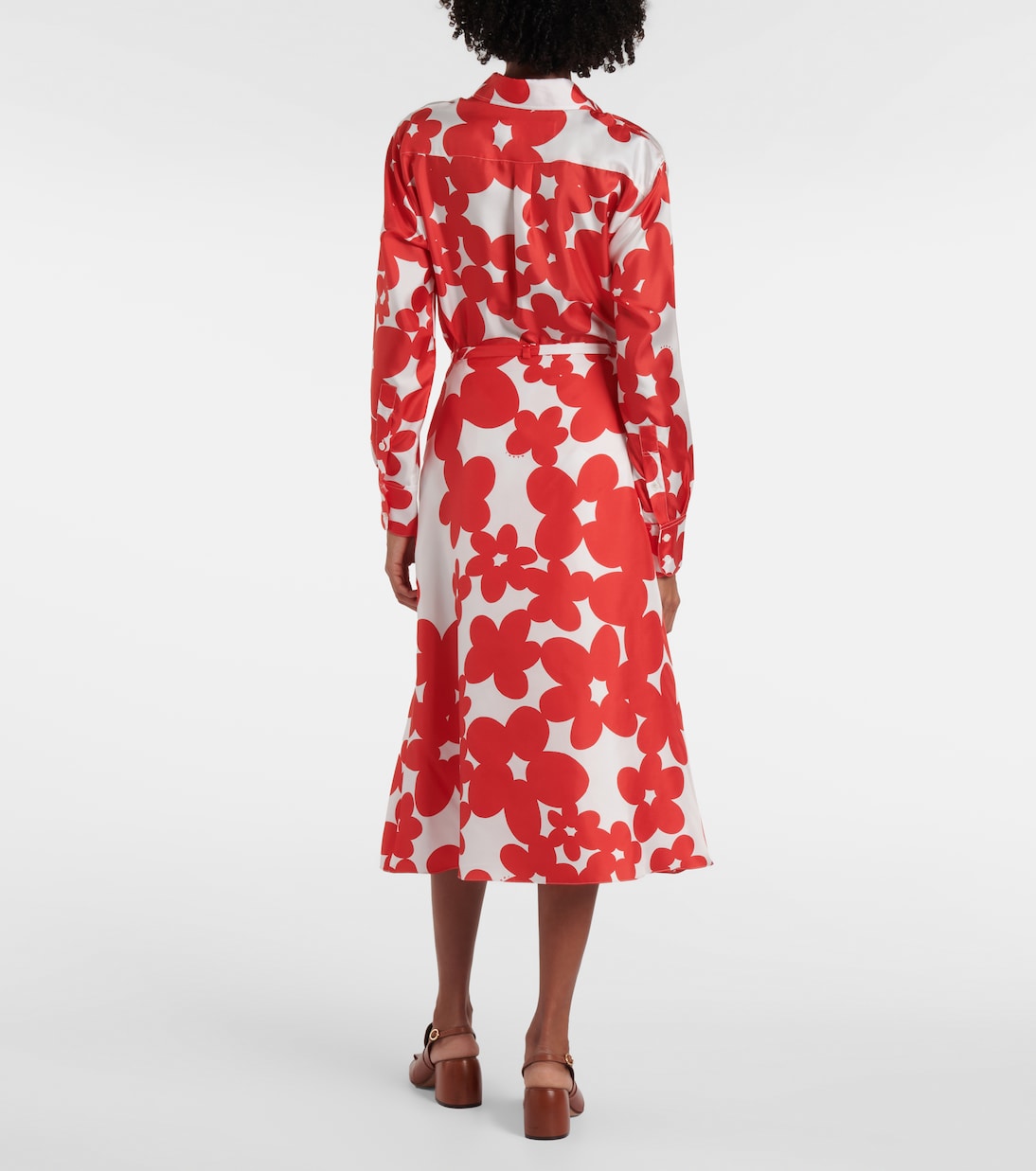 Printed silk shirt in red - Marni | Mytheresa