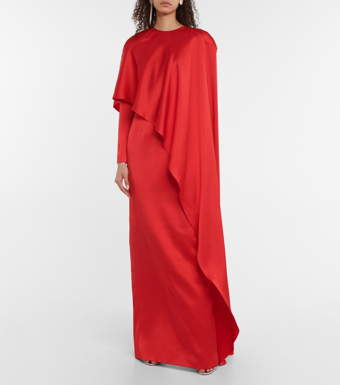 Robe longue en satin en rouge – Rasario | Mytheresa