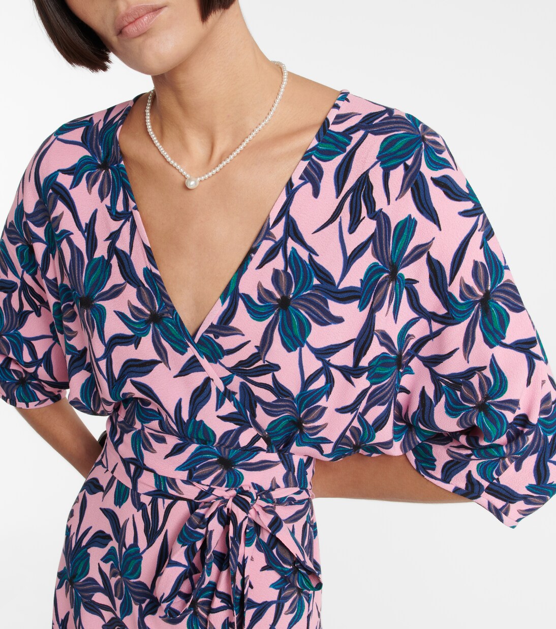Floral printed midi dress in pink - Diane Von Furstenberg | Mytheresa