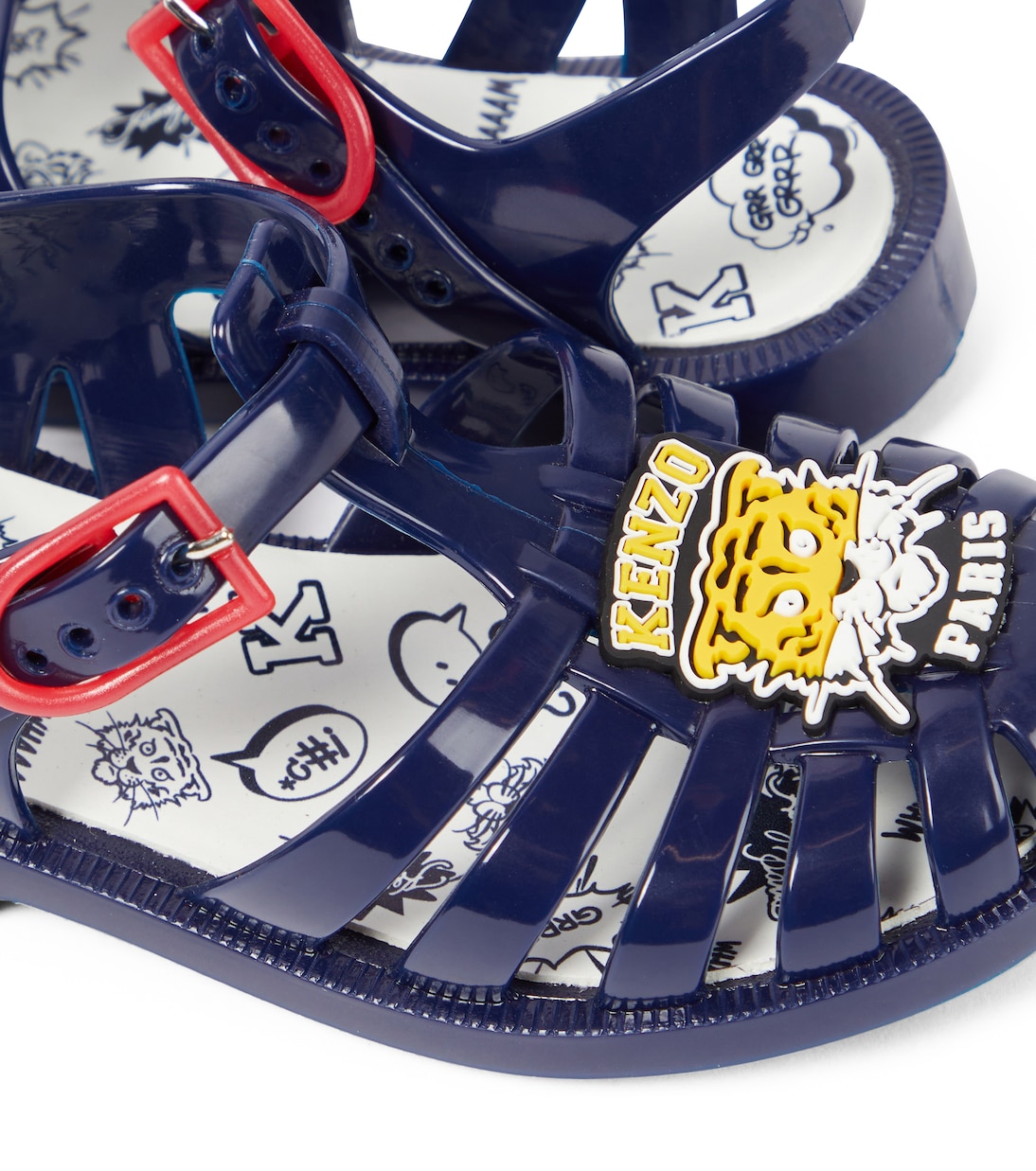 Logo sandals in blue - Kenzo Kids | Mytheresa