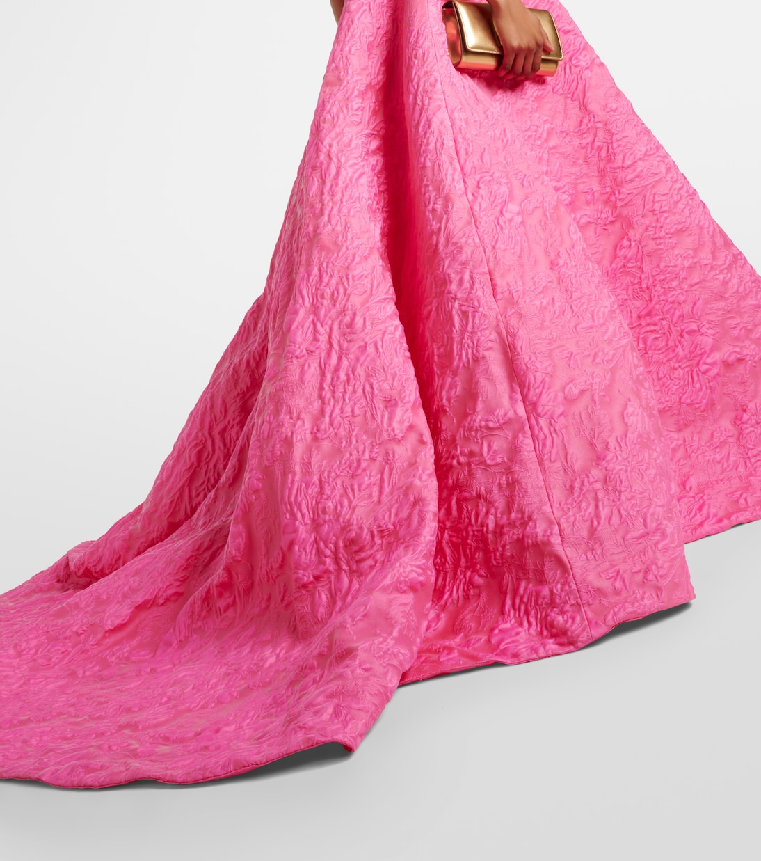 Jacquard Gown In Pink Monique Lhuillier Mytheresa