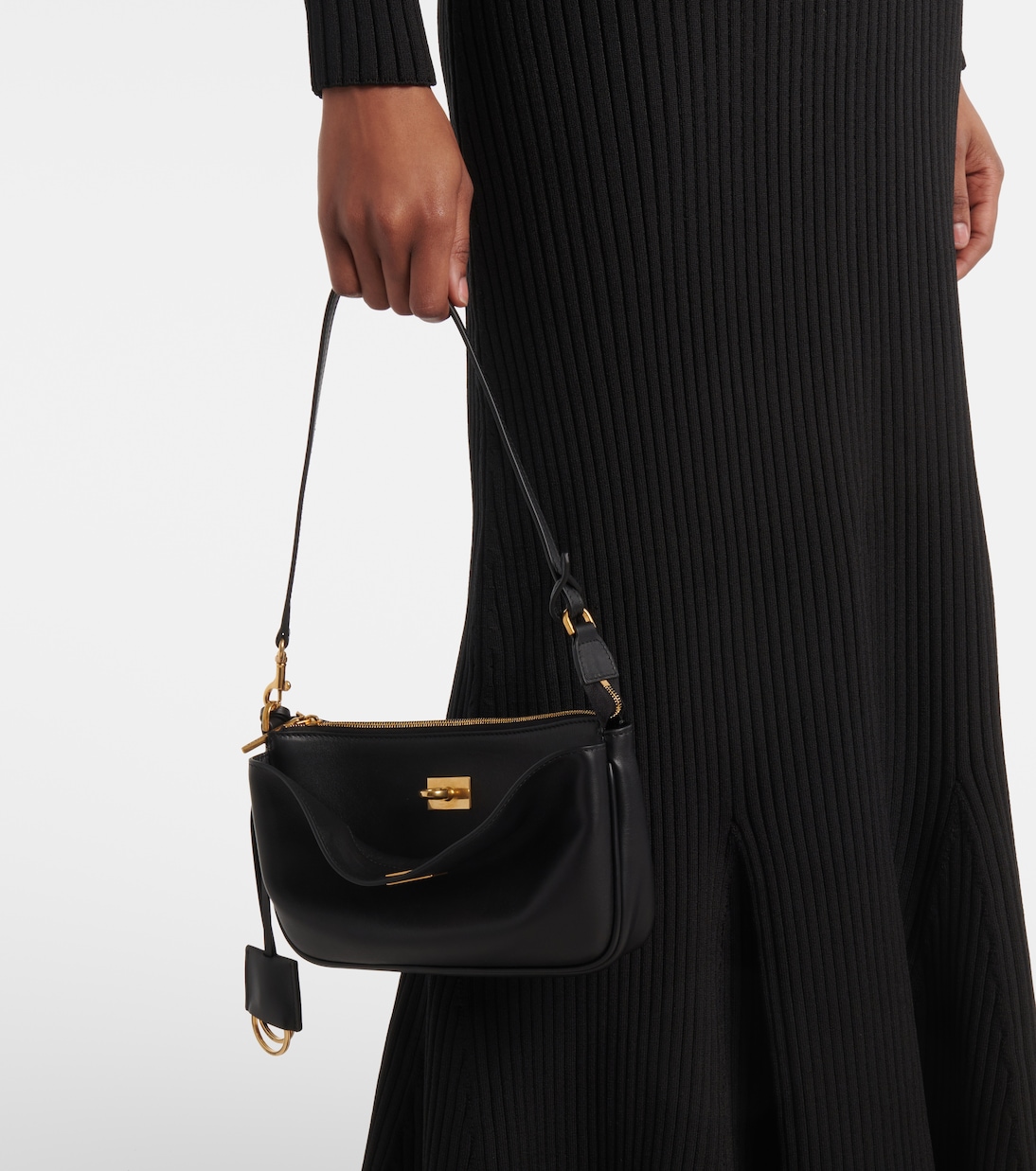 Rodeo Sling Pochette leather shoulder bag in black - Balenciaga | Mytheresa