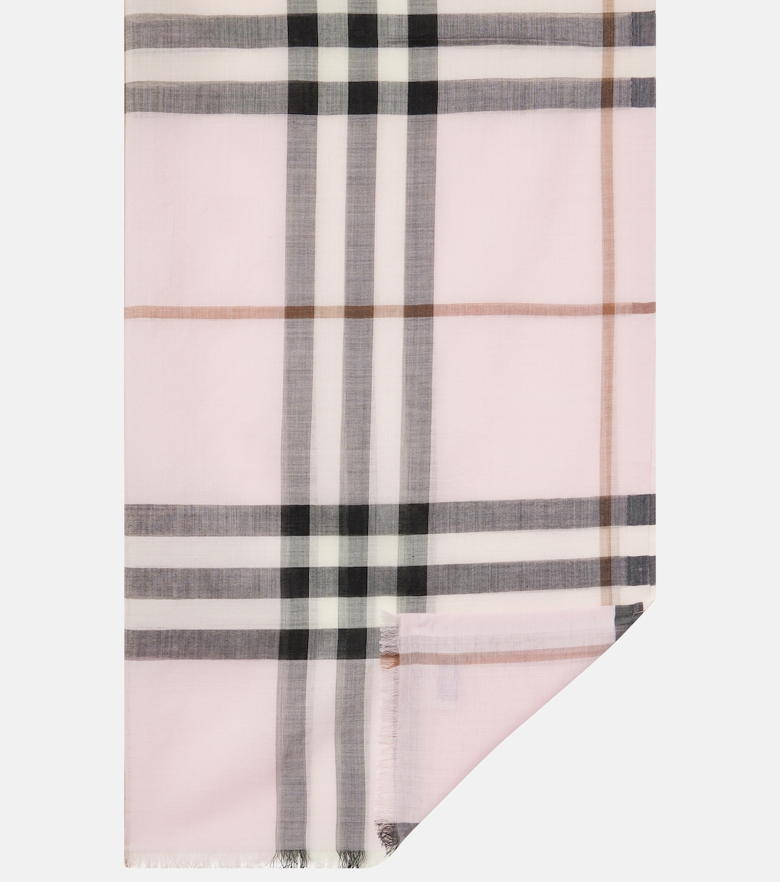 Burberry Check wool and silk scarf in pink - Burberry | Mytheresa