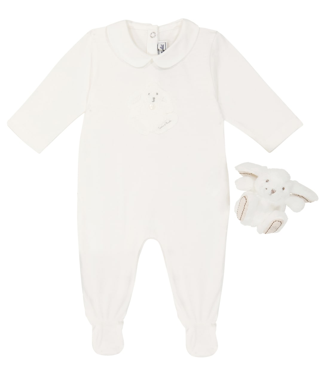 Baby Set aus Strampler und Kuscheltier in Weiß - Tartine Et Chocolat ...