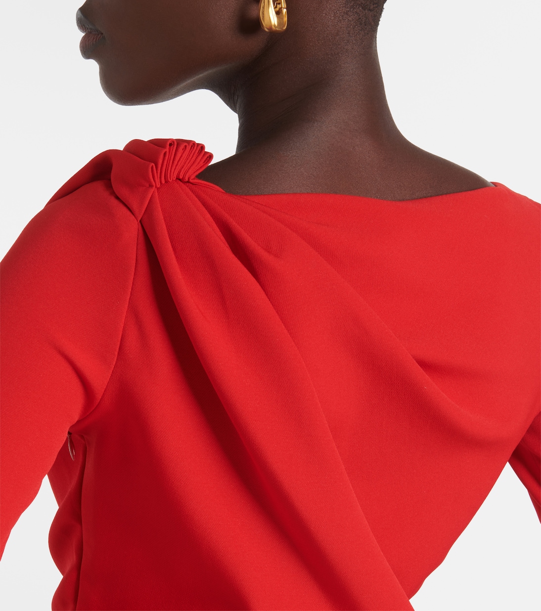 Draped midi dress in red - JW Anderson | Mytheresa