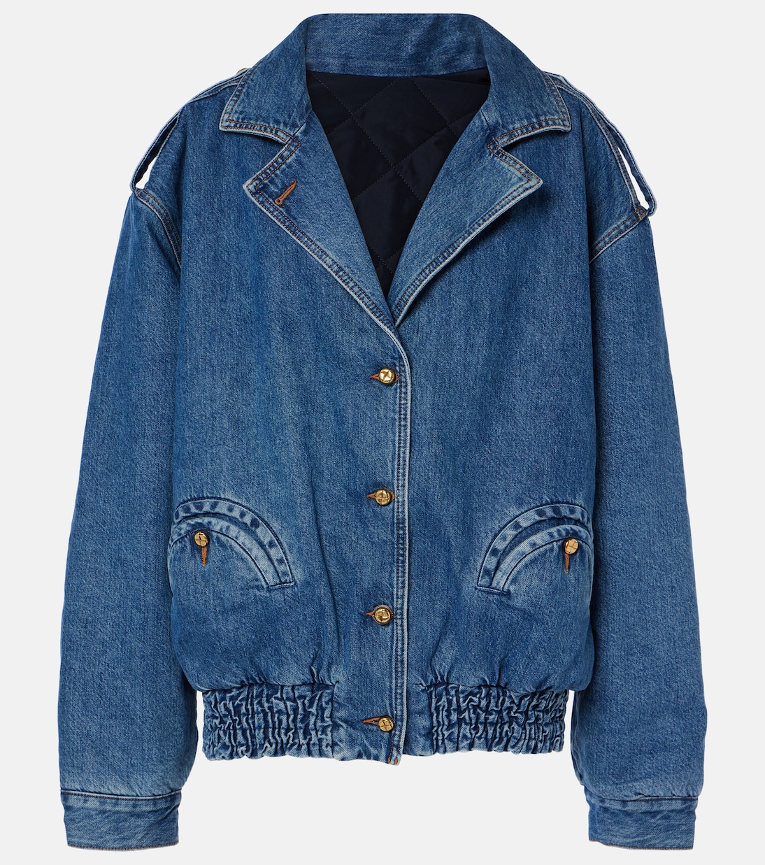 Nariida Sapphire denim bomber jacket in blue - Blaze Milano | Mytheresa
