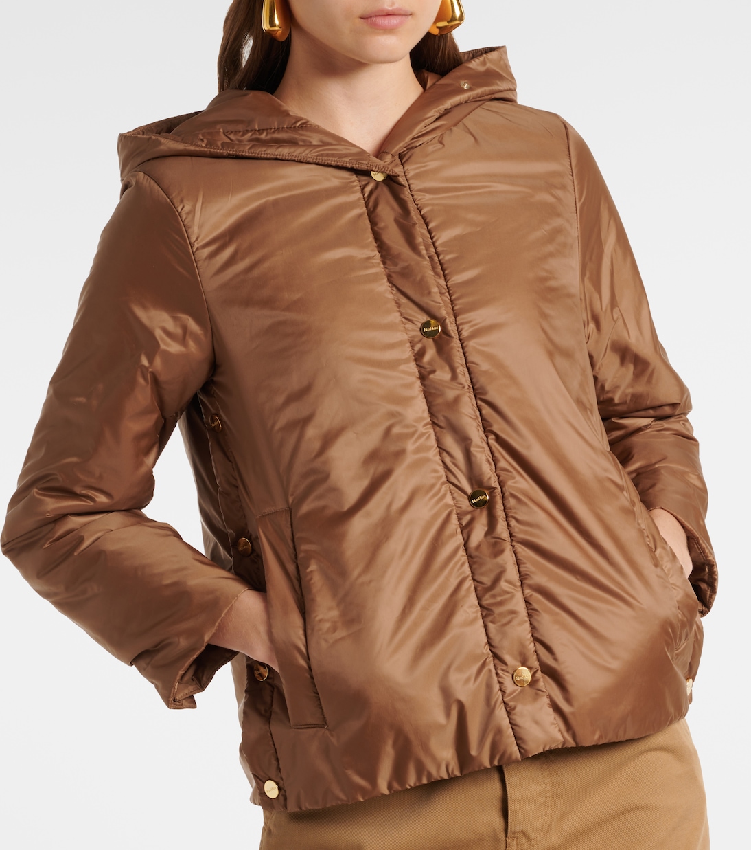 The Cube Green Pi technical parka in brown - Max Mara | Mytheresa