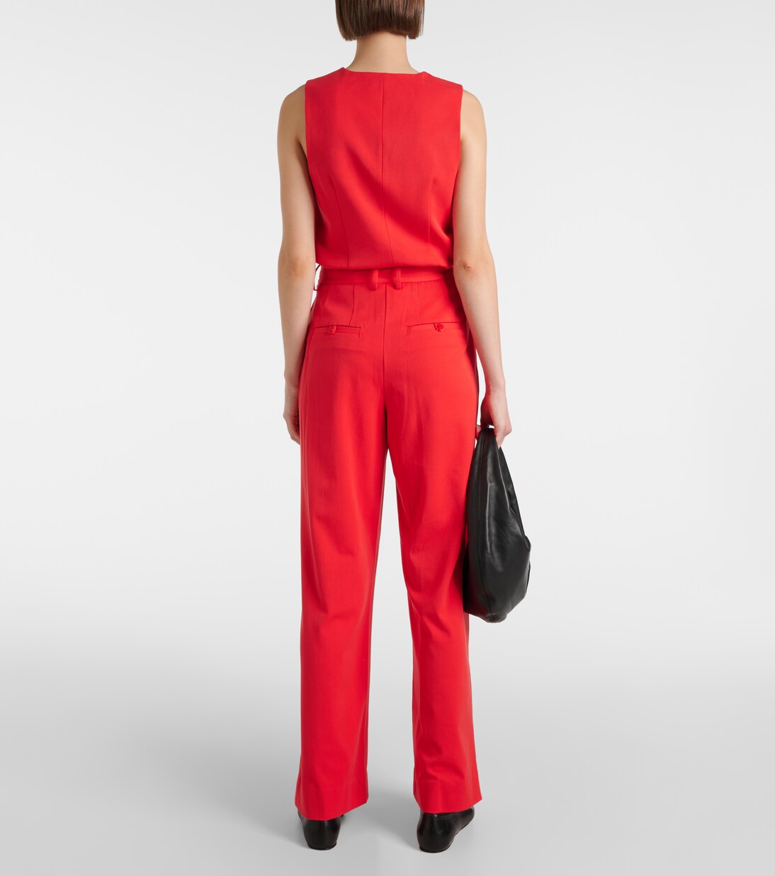 Luisa pleated wide-leg pants in red - Staud | Mytheresa