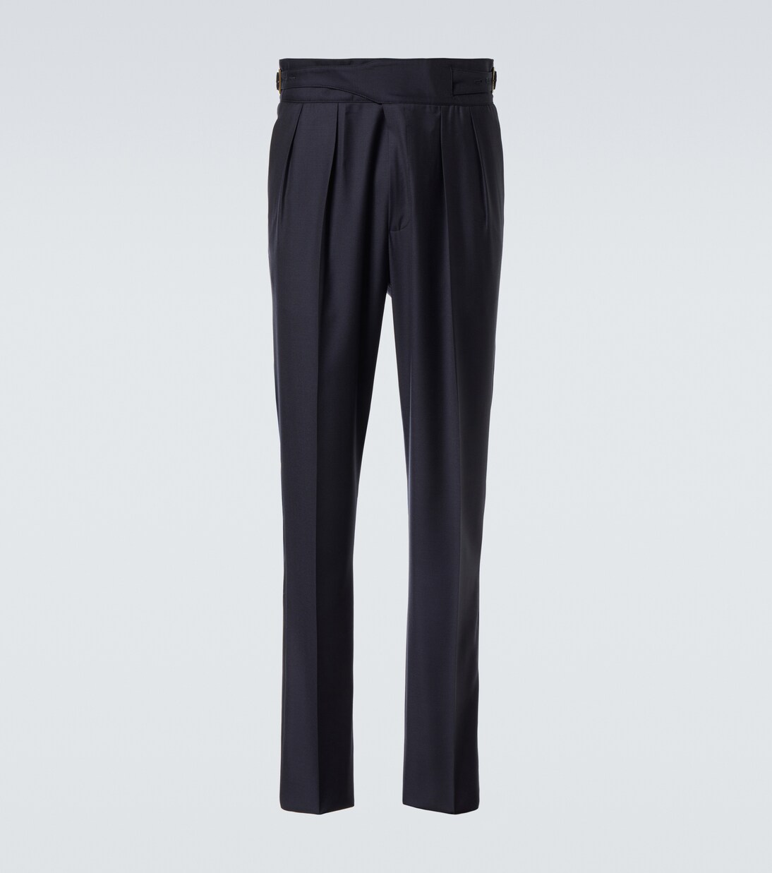 Manny virgin wool straight pants in blue - RUBINACCI | Mytheresa